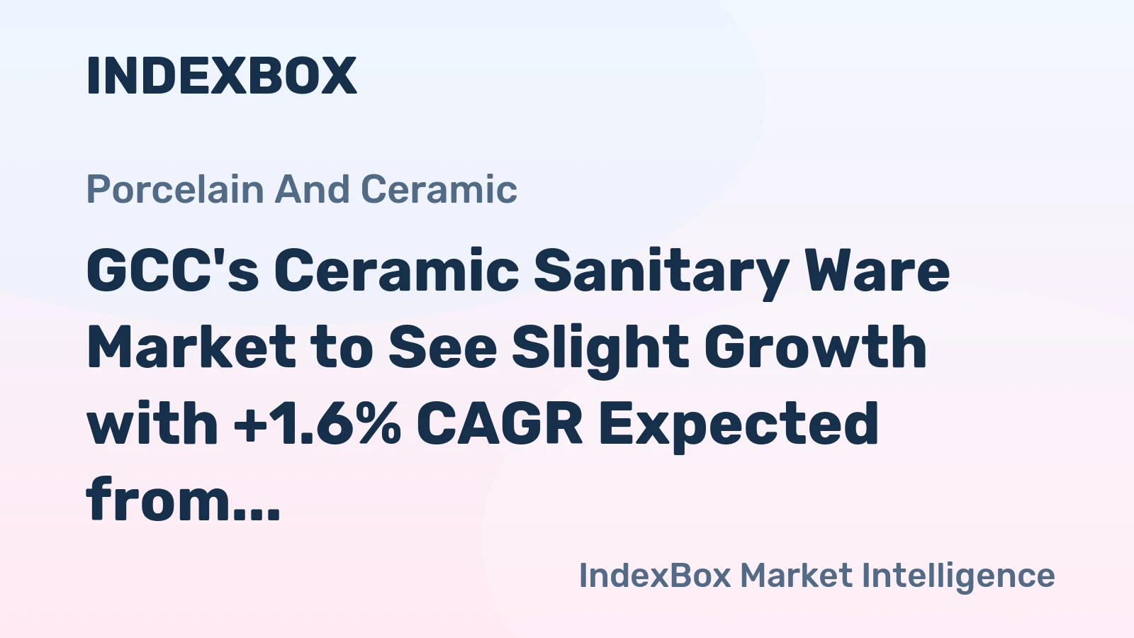 GCC's Ceramic Sanitary Ware Market to See Slight Growth with +1.6% CAGR Expected from 2024 to 2035