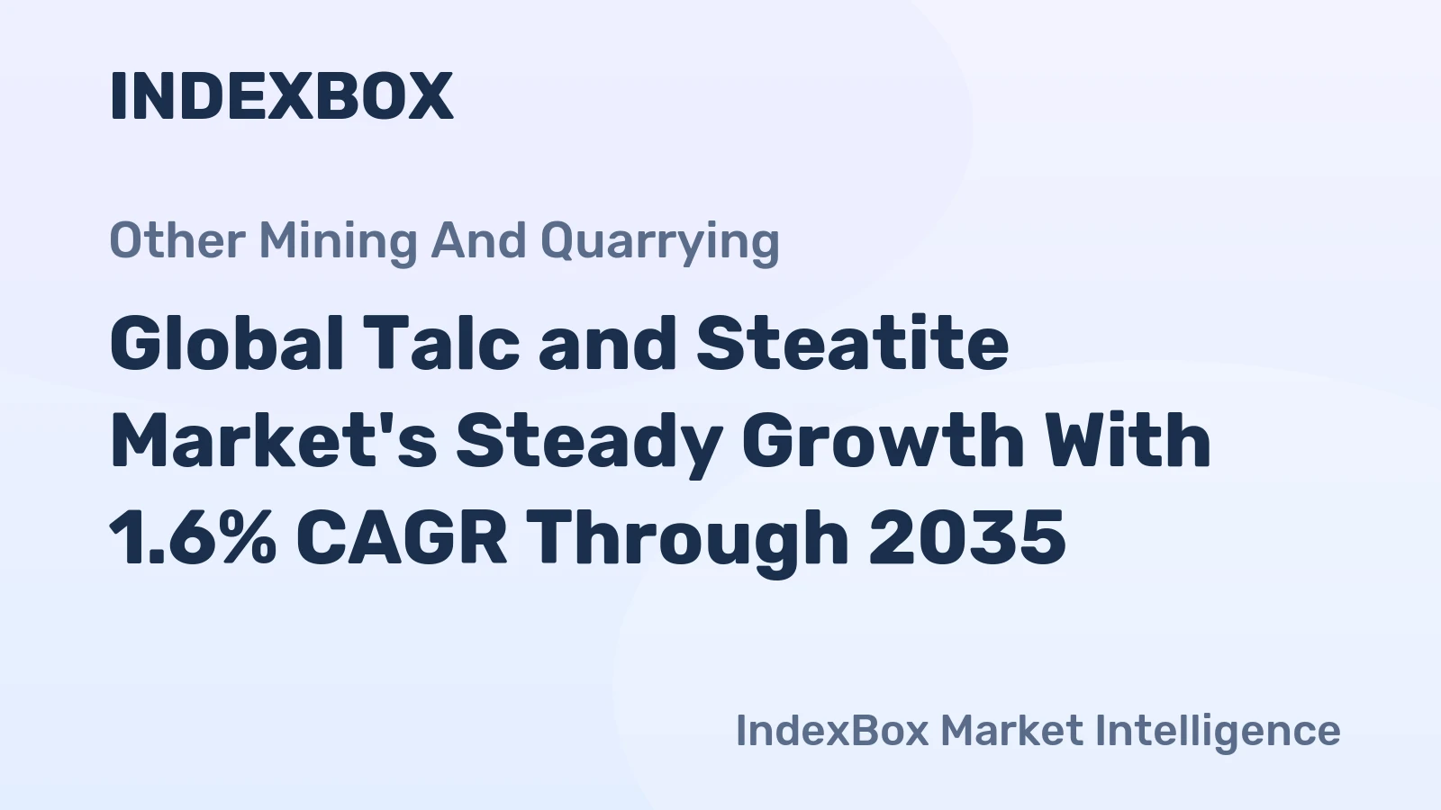Global Talc and Steatite Market's Steady Growth With 1.6% CAGR Through 2035