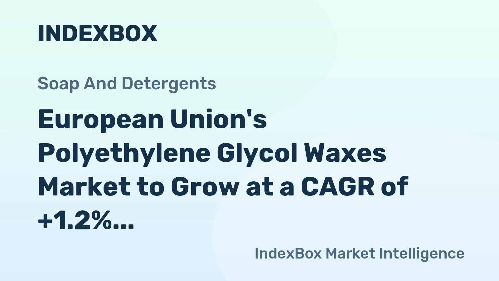 European Union's Polyethylene Glycol Waxes Market to Grow at a CAGR of +1.2% through 2035, Reaching 168K Tons
