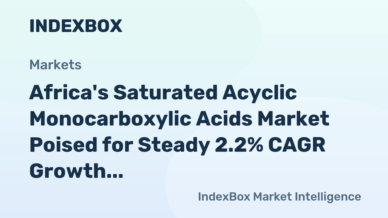 Africa's Saturated Acyclic Monocarboxylic Acids Market Poised for Steady 2.2% CAGR Growth Through 2035