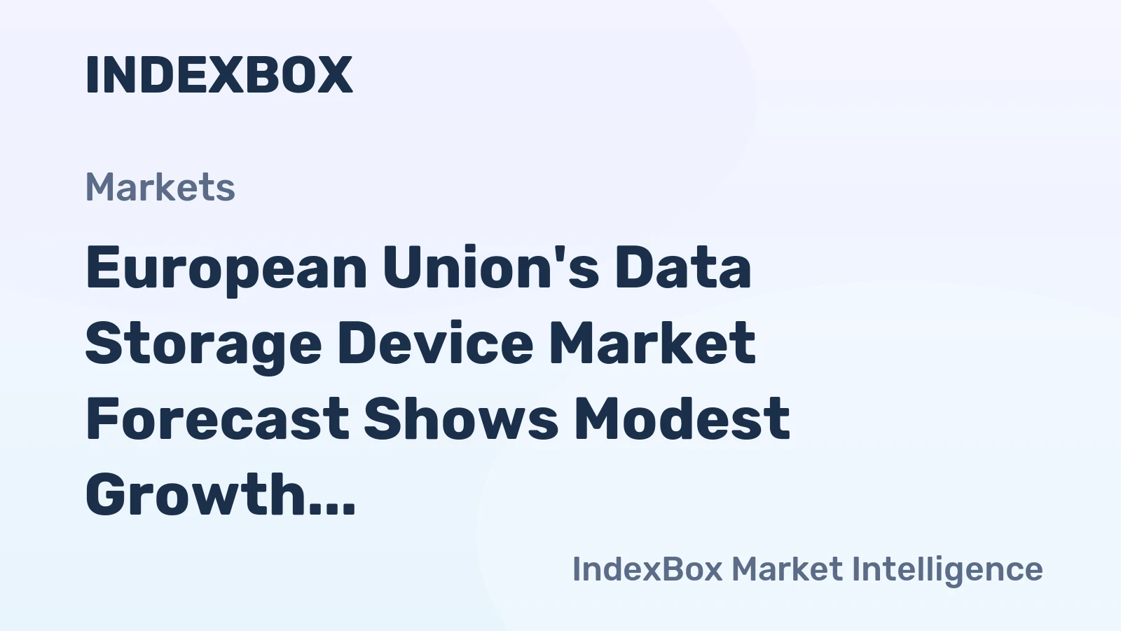 European Union's Data Storage Device Market Forecast Shows Modest Growth With a 0.2% CAGR Through 2035