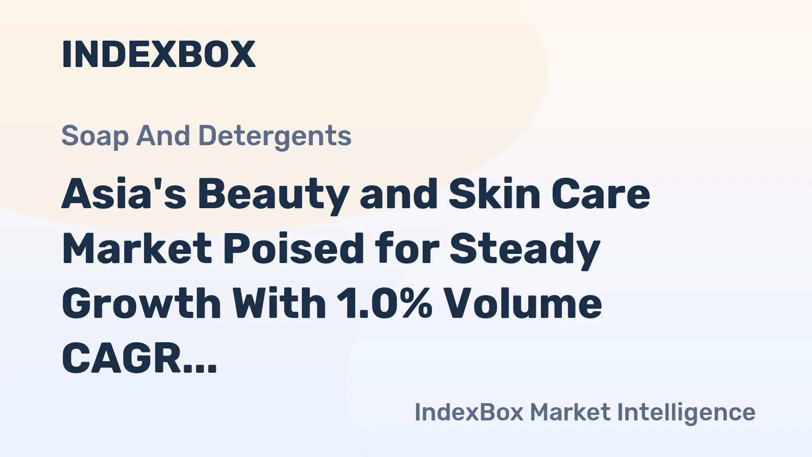Asia's Beauty and Skin Care Market Poised for Steady Growth With 1.0% Volume CAGR Through 2035