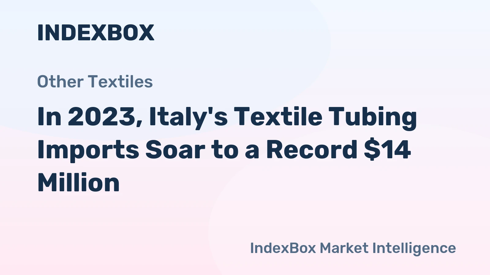In 2023, Italy's Textile Tubing Imports Soar to a Record $14 Million