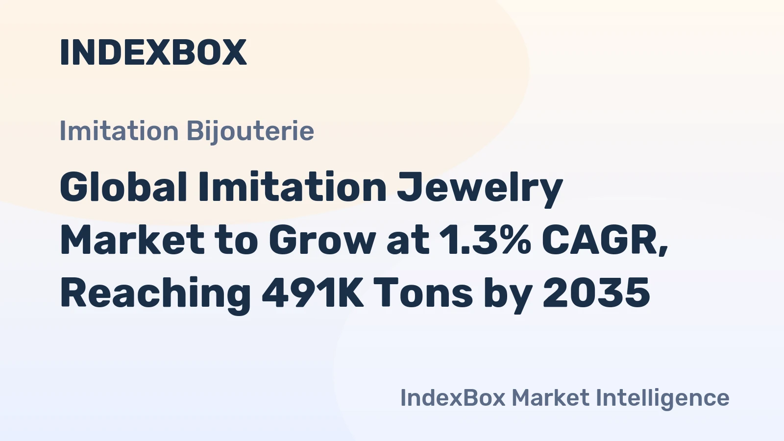 Global Imitation Jewelry Market to Grow at 1.3% CAGR, Reaching 491K Tons by 2035