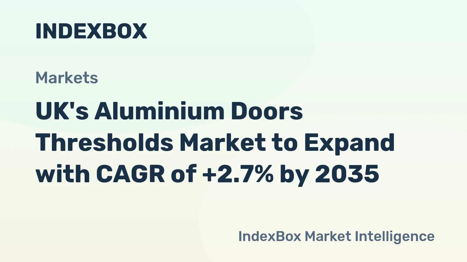 UK's Aluminium Doors Thresholds Market to Expand with CAGR of +2.7% by 2035