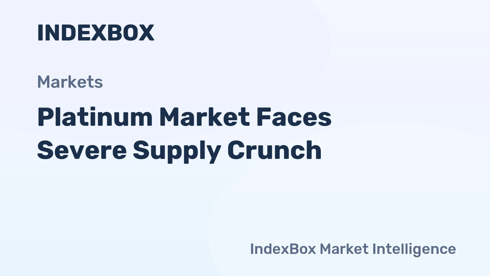 Platinum Market Faces Severe Supply Crunch