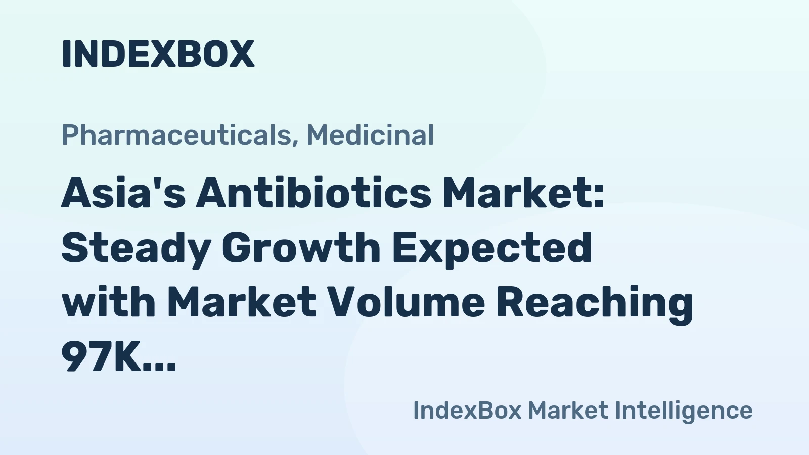 Asia's Antibiotics Market: Steady Growth Expected with Market Volume Reaching 97K Tons and Value Reaching $8.5B by 2035