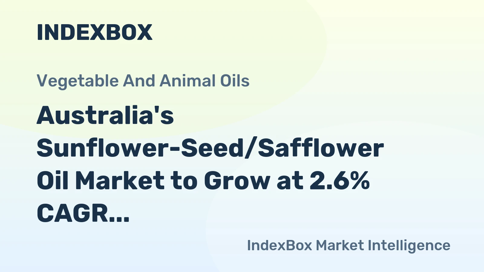 Australia's Sunflower-Seed/Safflower Oil Market to Grow at 2.6% CAGR, Reaching 723K Tons by 2035