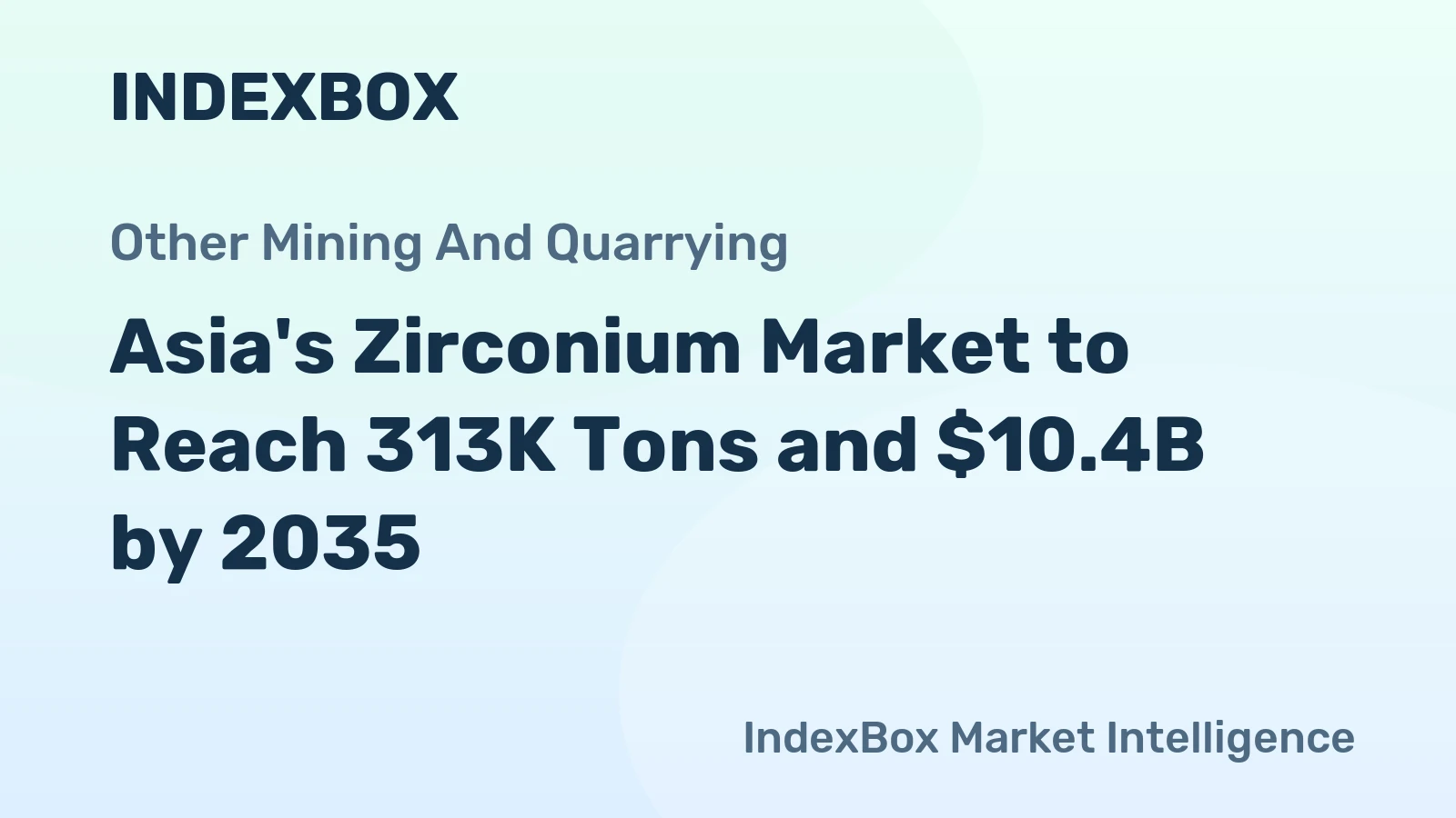 Asia's Zirconium Market to Reach 313K Tons and $10.4B by 2035