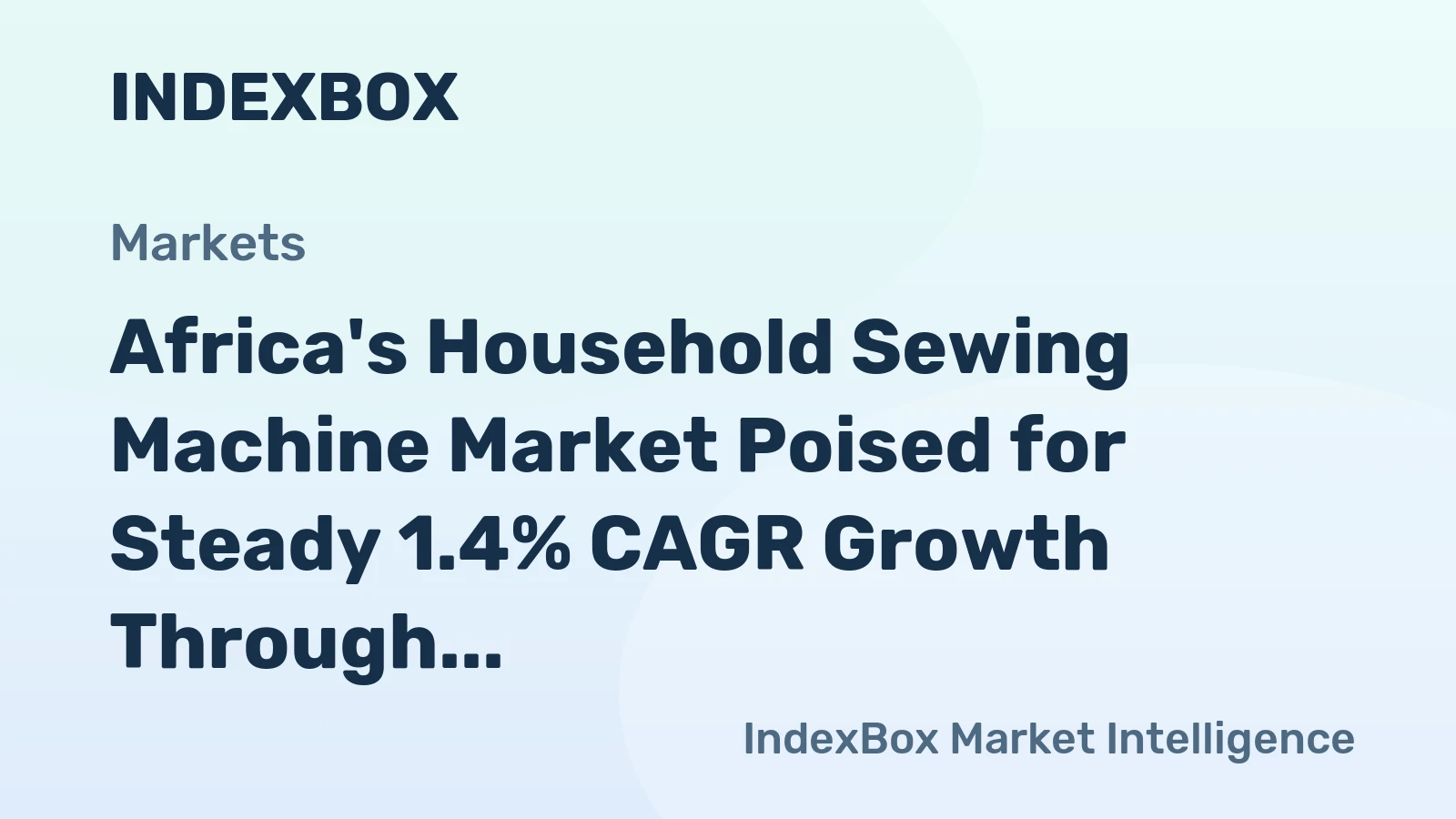 Africa's Household Sewing Machine Market Poised for Steady 1.4% CAGR Growth Through 2035