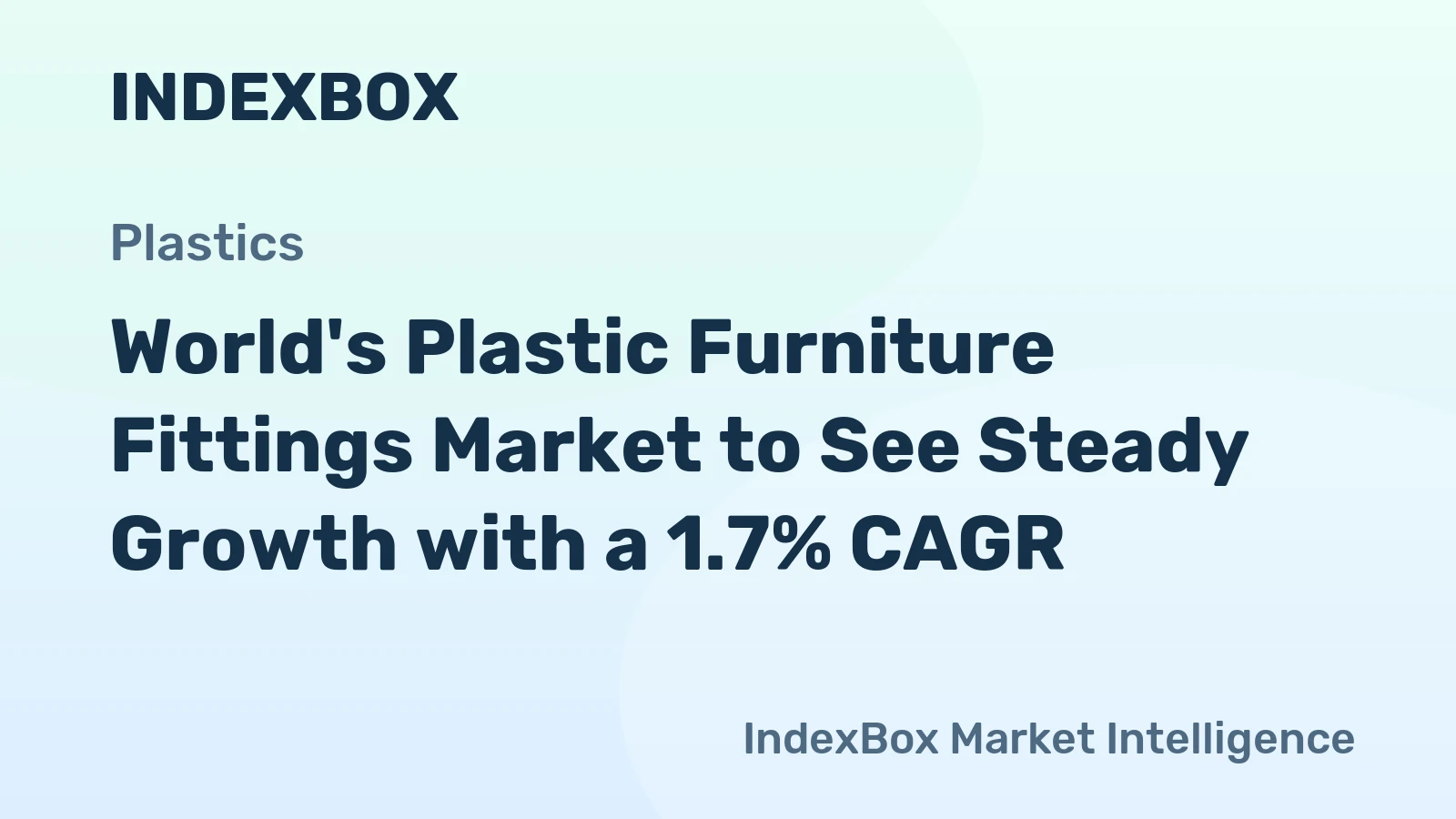 World's Plastic Furniture Fittings Market to See Steady Growth with a 1.7% CAGR