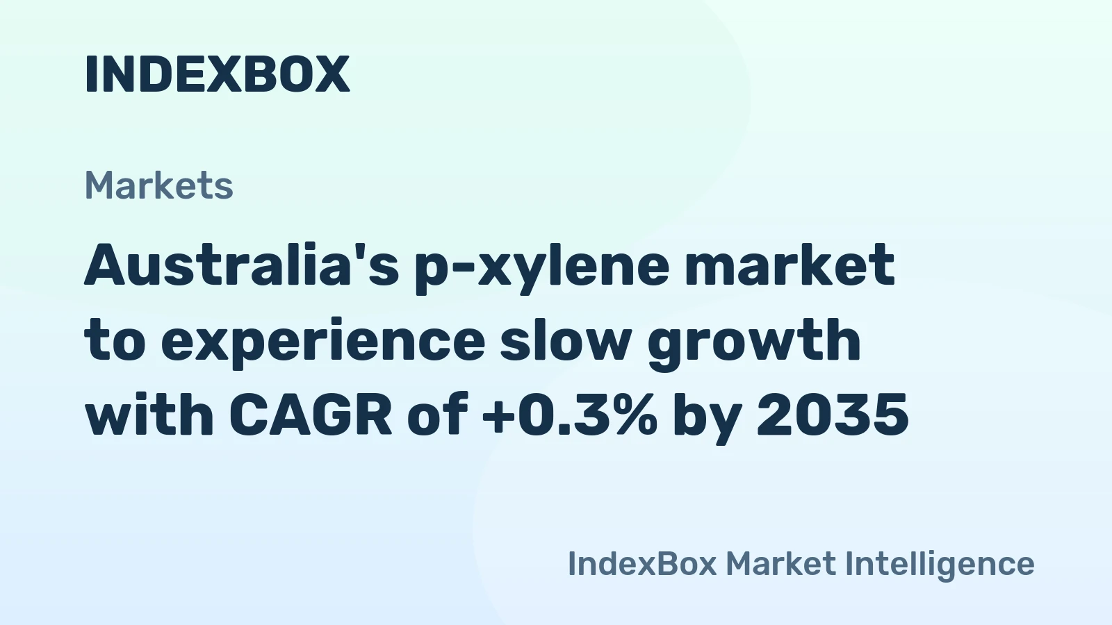 Australia's p-xylene market to experience slow growth with CAGR of +0.3% by 2035