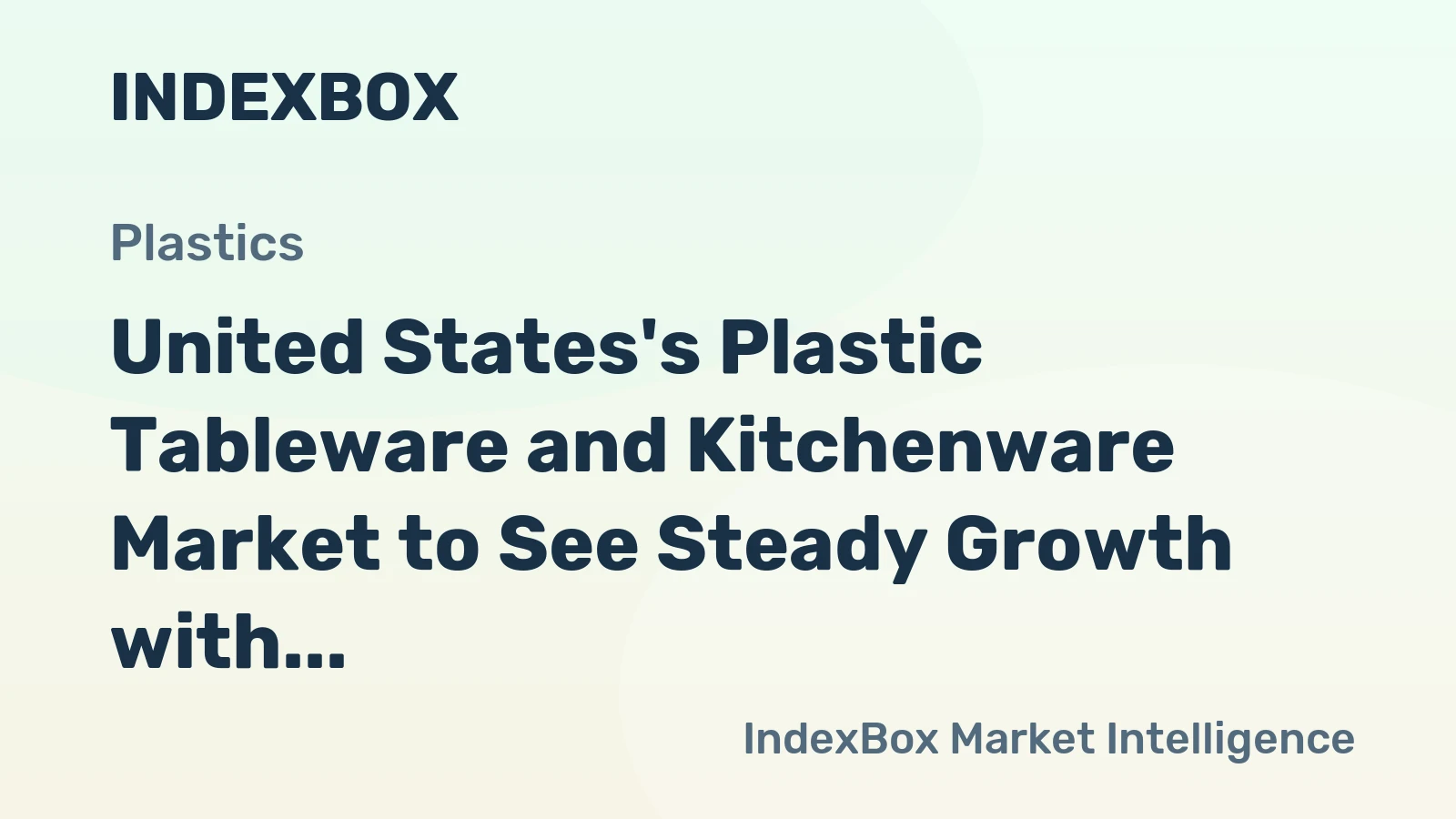 United States's Plastic Tableware and Kitchenware Market to See Steady Growth with +1.6% CAGR