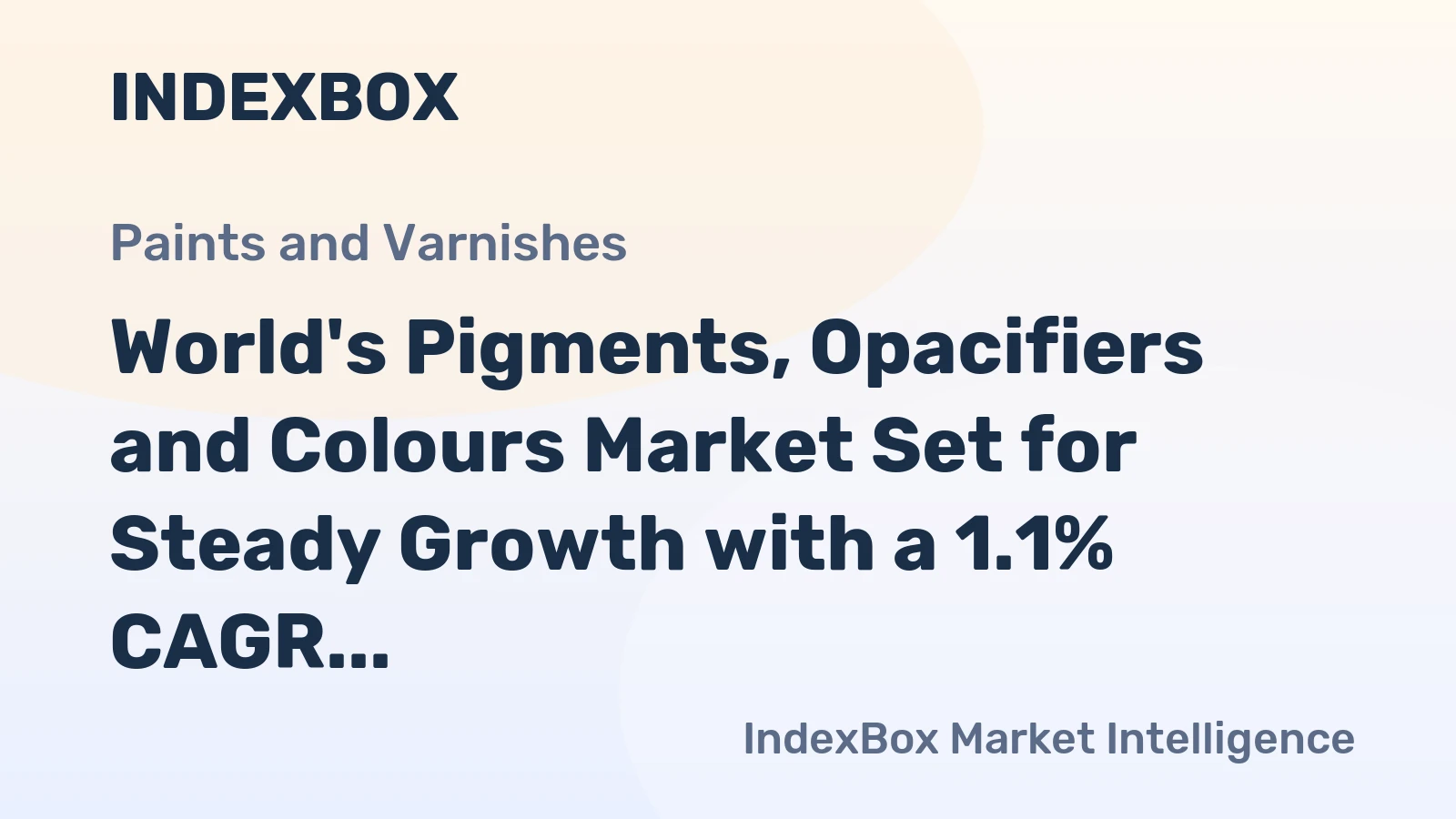 World's Pigments, Opacifiers and Colours Market Set for Steady Growth with a 1.1% CAGR Through 2035