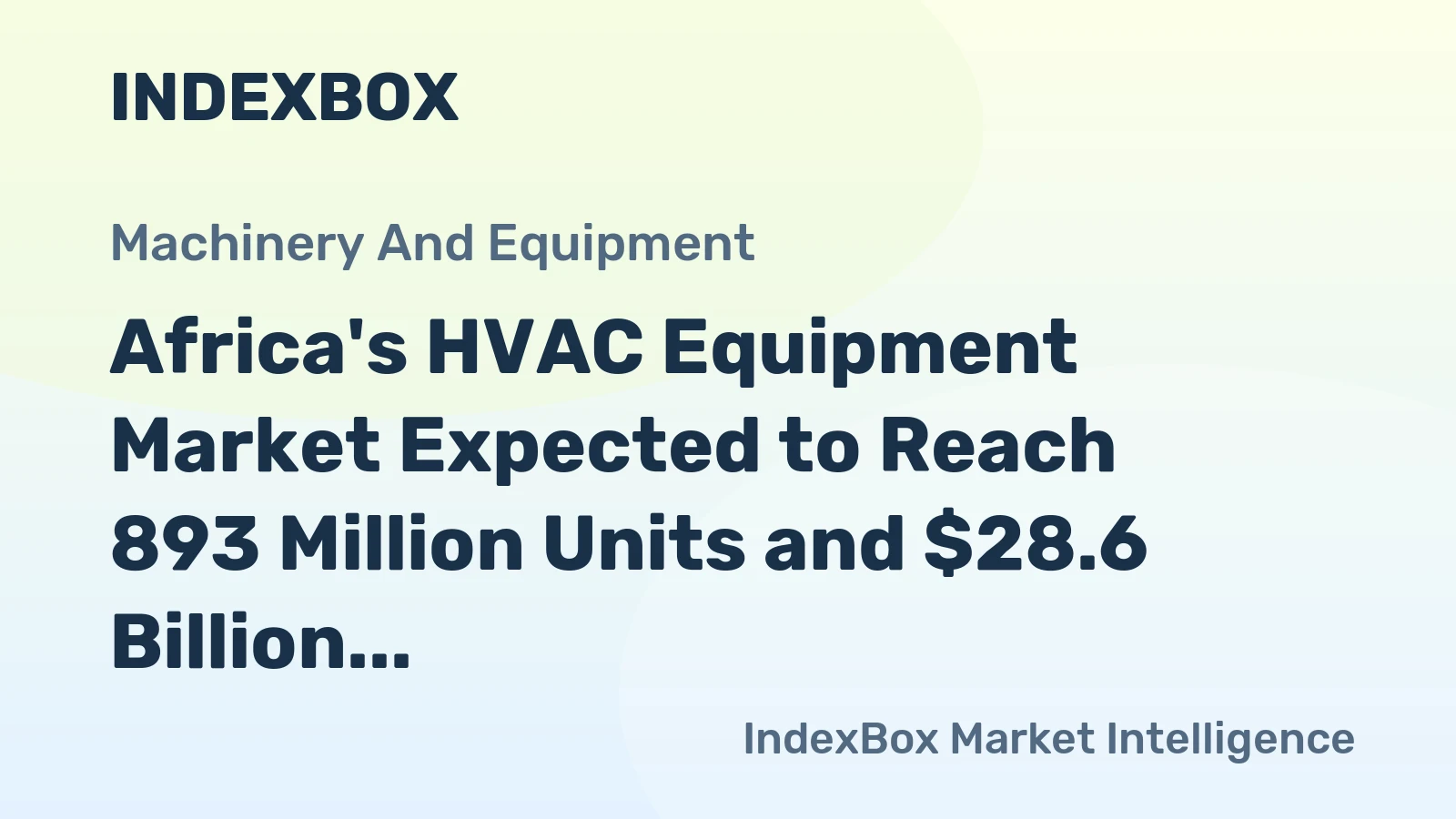 Africa's HVAC Equipment Market Expected to Reach 893 Million Units and $28.6 Billion by 2035