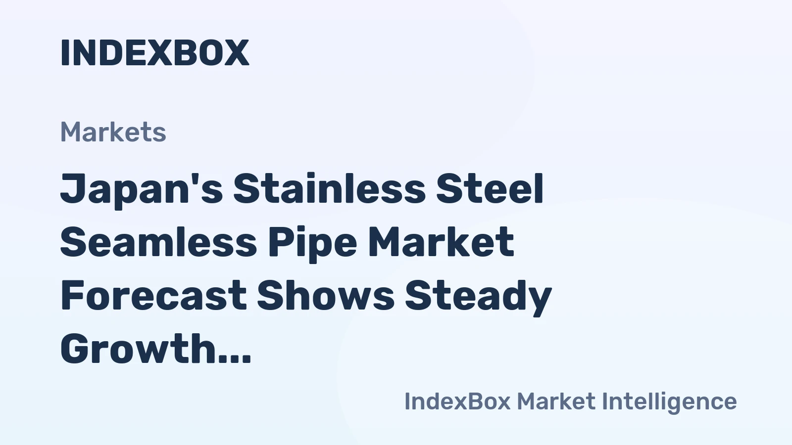 Japan's Stainless Steel Seamless Pipe Market Forecast Shows Steady Growth With a 0.9% Volume CAGR Through 2035