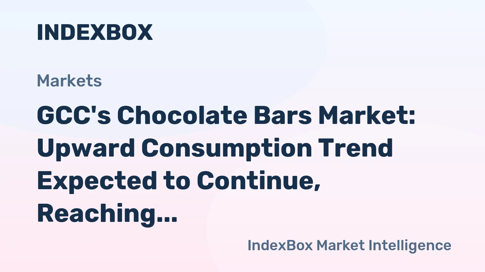 GCC's Chocolate Bars Market: Upward Consumption Trend Expected to Continue, Reaching 119K Tons and $715M by 2035