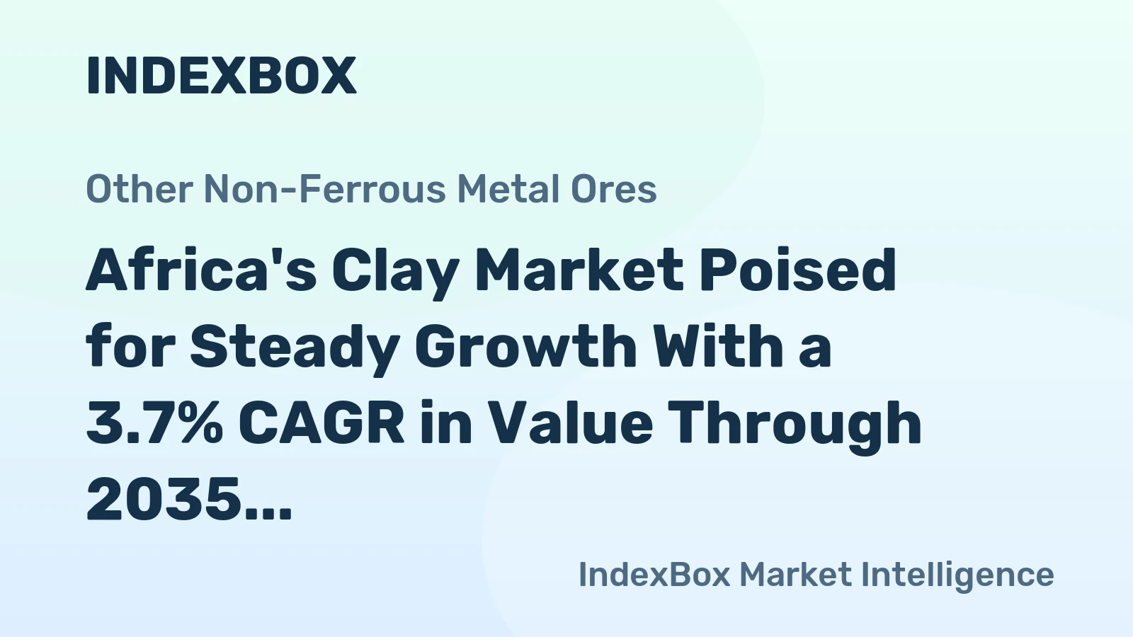 Africa's Clay Market Poised for Steady Growth With a 3.7% CAGR in Value Through 2035