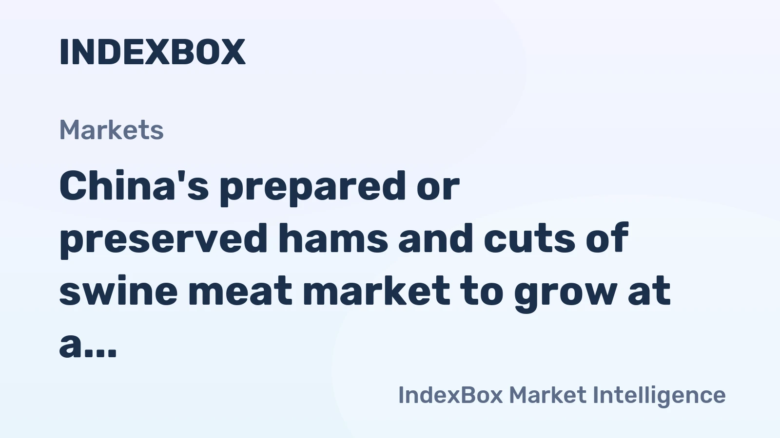 China's prepared or preserved hams and cuts of swine meat market to grow at a modest CAGR of +1.0%, reaching $13.3B by 2035.