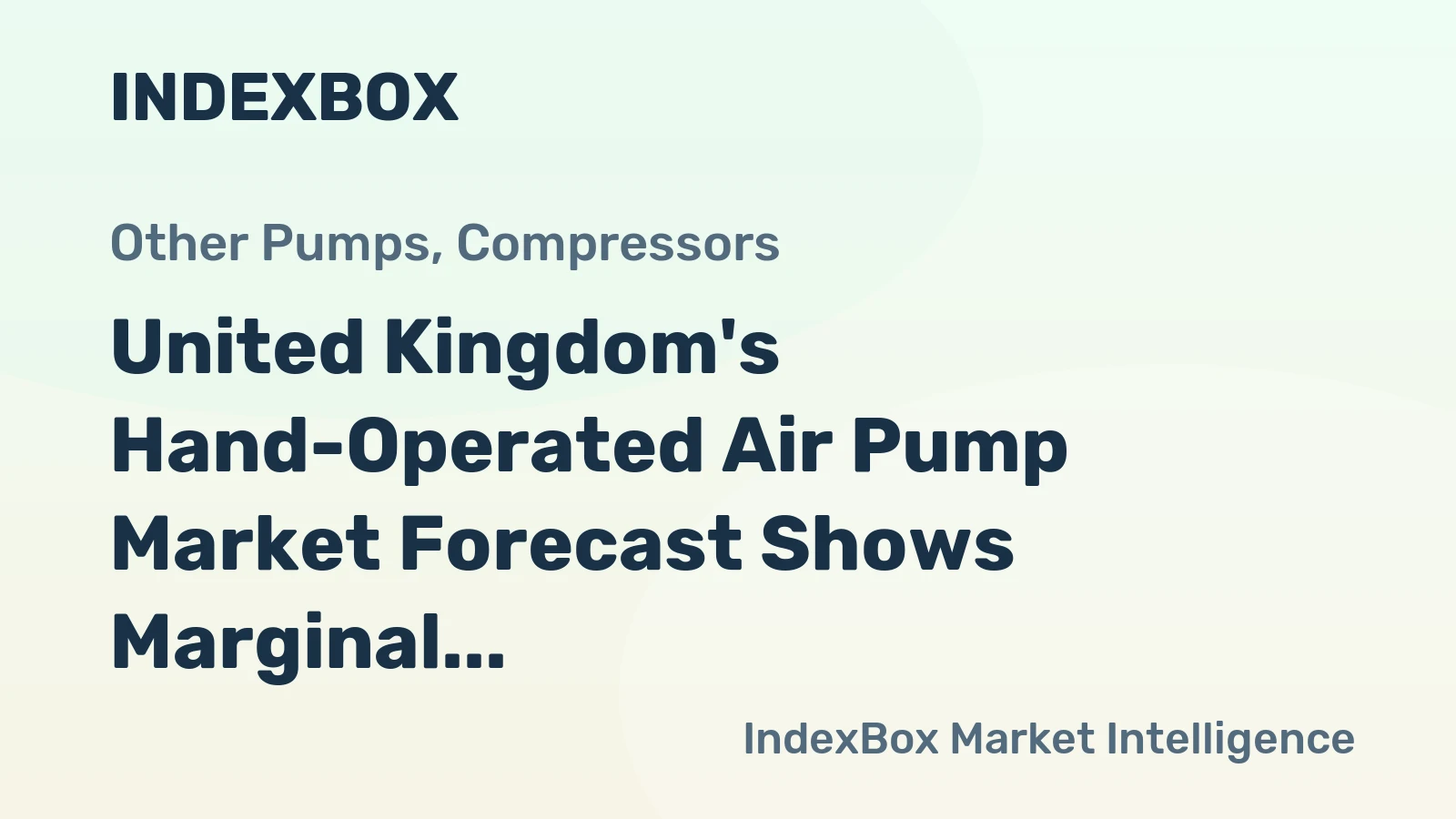 United Kingdom's Hand-Operated Air Pump Market Forecast Shows Marginal Growth with 0.1% CAGR