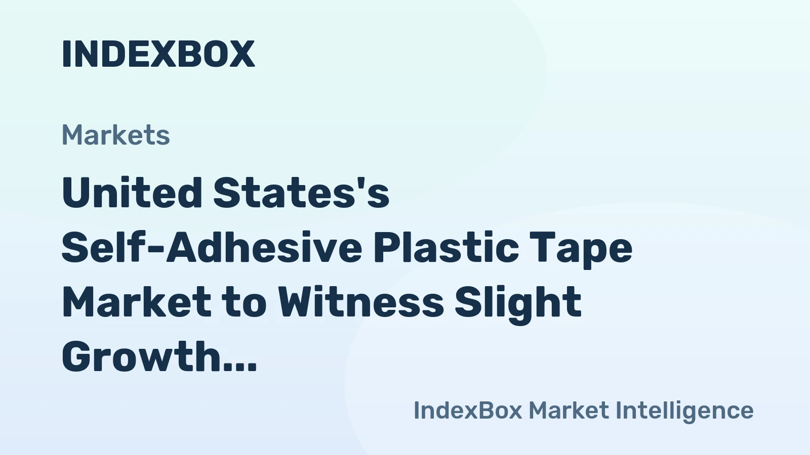 United States's Self-Adhesive Plastic Tape Market to Witness Slight Growth with a CAGR of +1.4% from 2024 to 2035