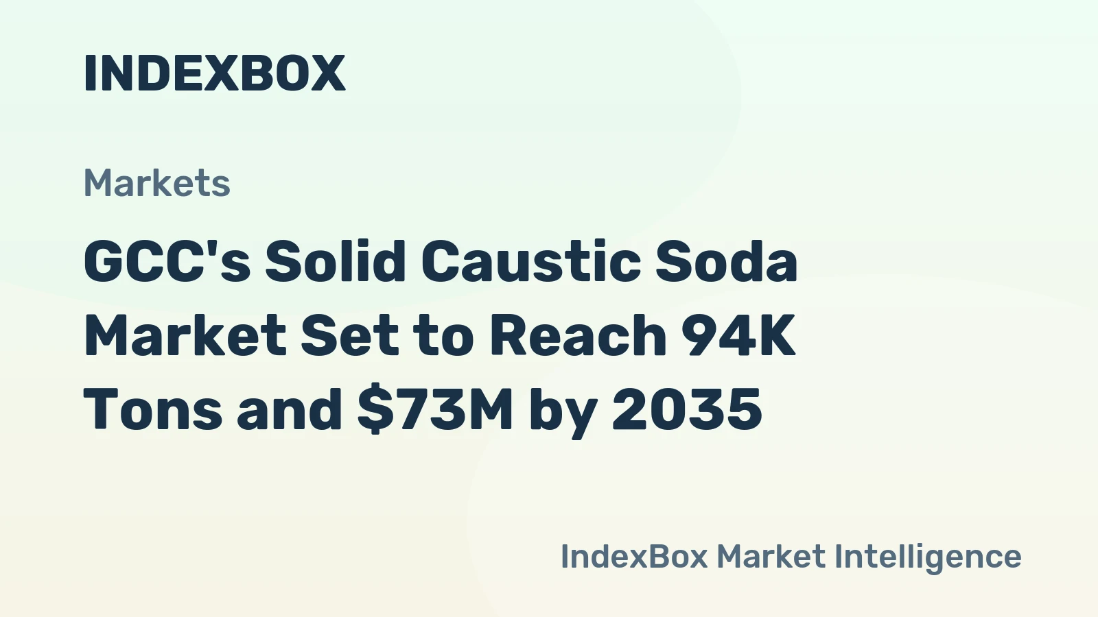 GCC's Solid Caustic Soda Market Set to Reach 94K Tons and $73M by 2035