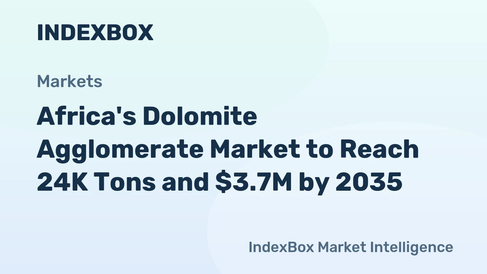 Africa's Dolomite Agglomerate Market to Reach 24K Tons and $3.7M by 2035