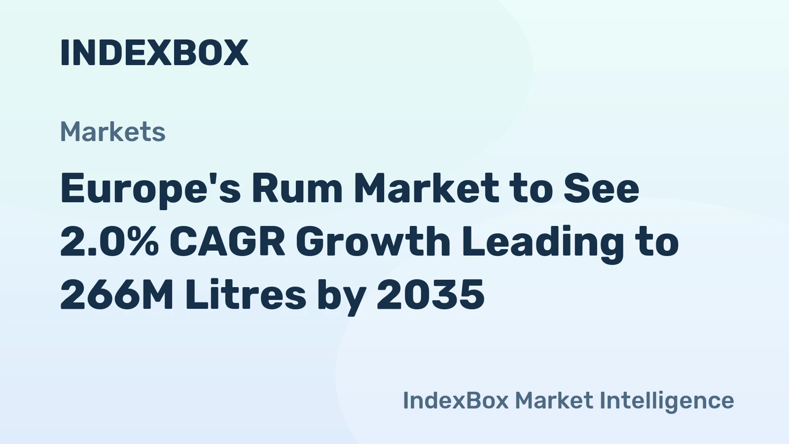 Europe's Rum Market to See 2.0% CAGR Growth Leading to 266M Litres by 2035