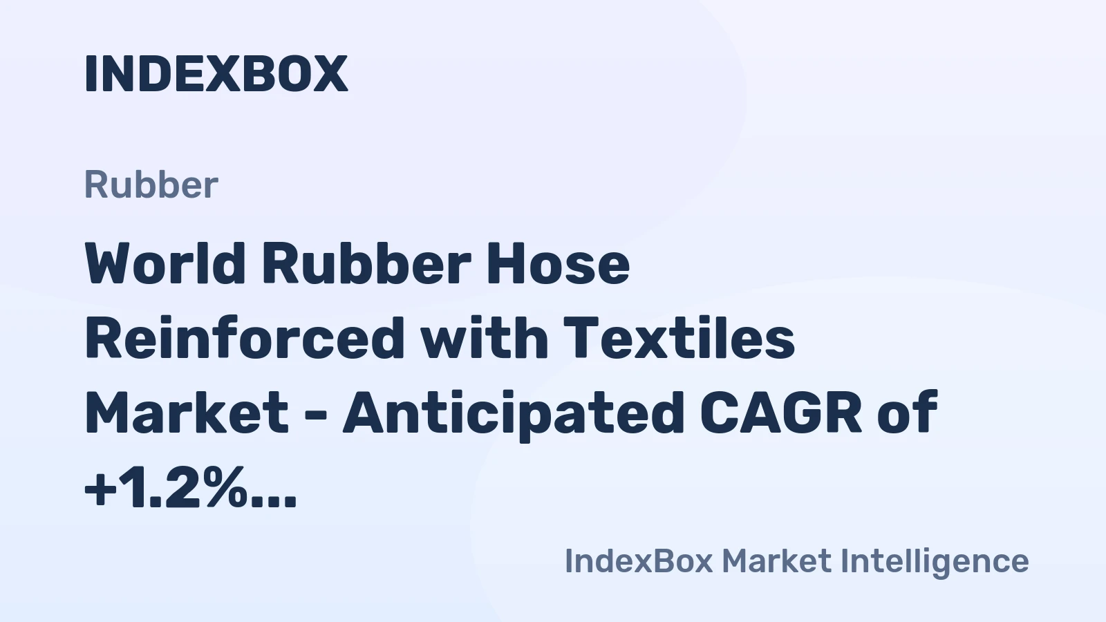 World Rubber Hose Reinforced with Textiles Market - Anticipated CAGR of +1.2% Expected to Drive Growth Over Next Decade