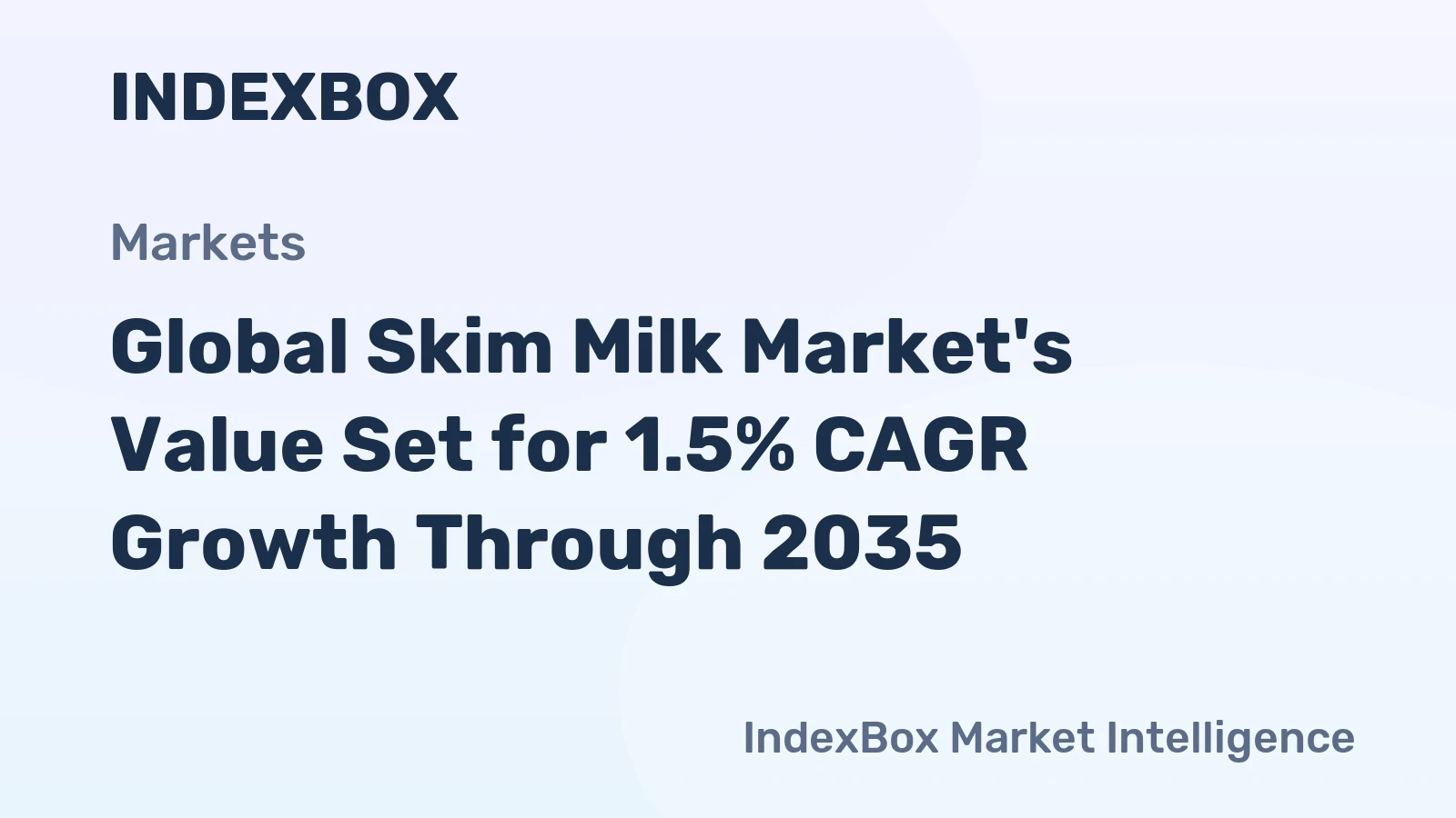 Global Skim Milk Market's Value Set for 1.5% CAGR Growth Through 2035