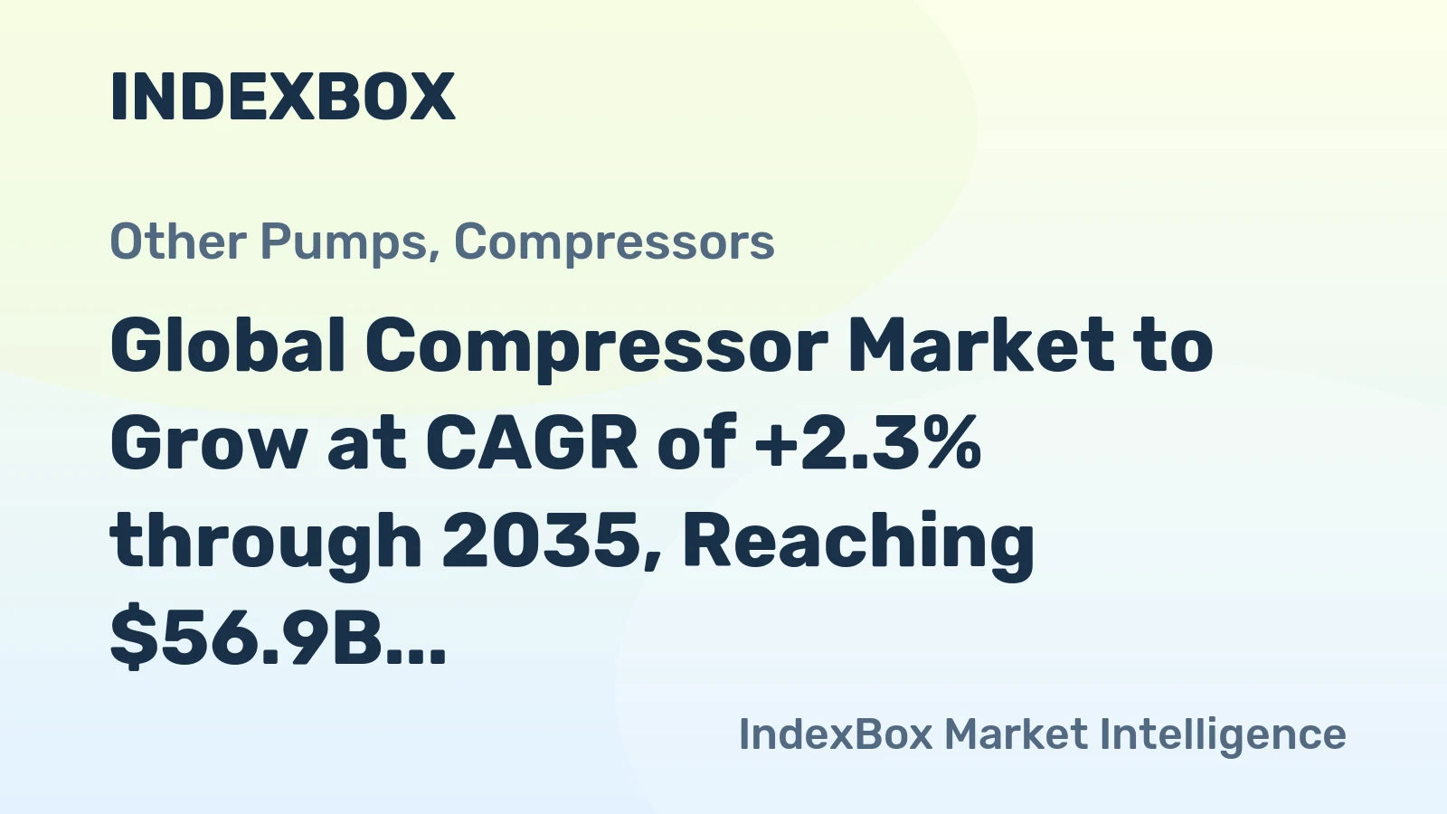 Global Compressor Market to Grow at CAGR of +2.3% through 2035, Reaching $56.9B