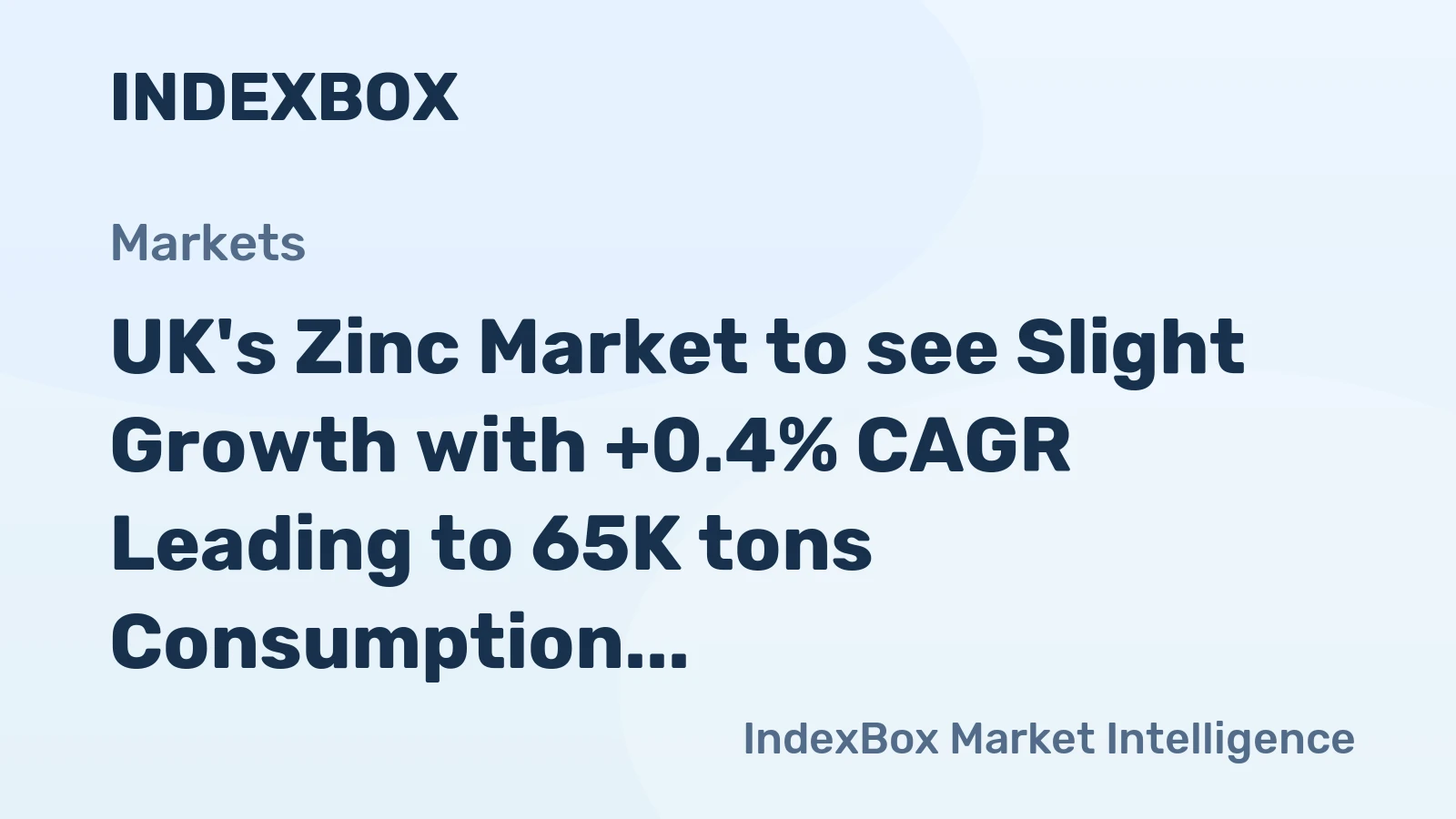 UK's Zinc Market to see Slight Growth with +0.4% CAGR Leading to 65K tons Consumption by 2035