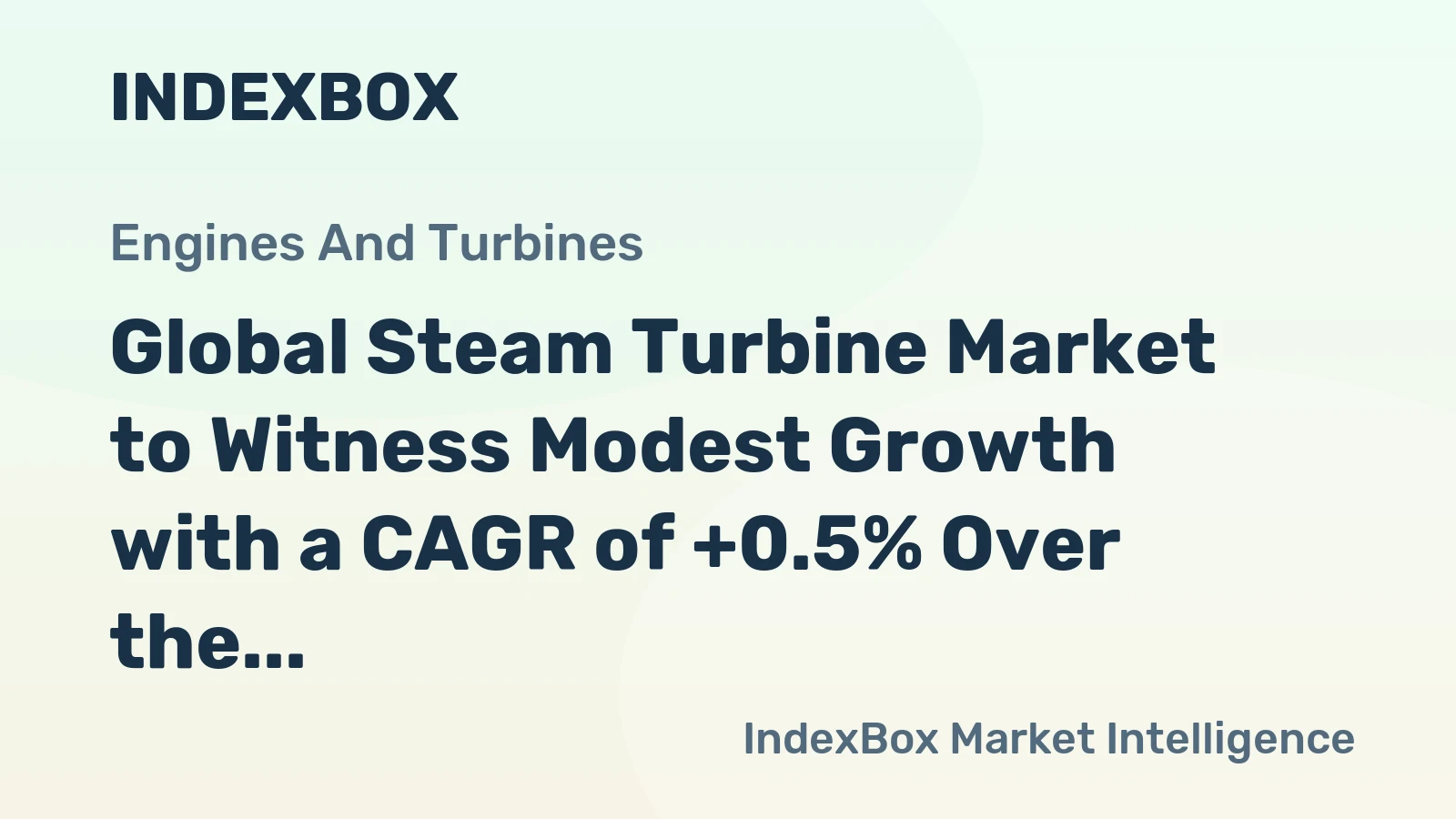 Global Steam Turbine Market to Witness Modest Growth with a CAGR of +0.5% Over the Next Decade