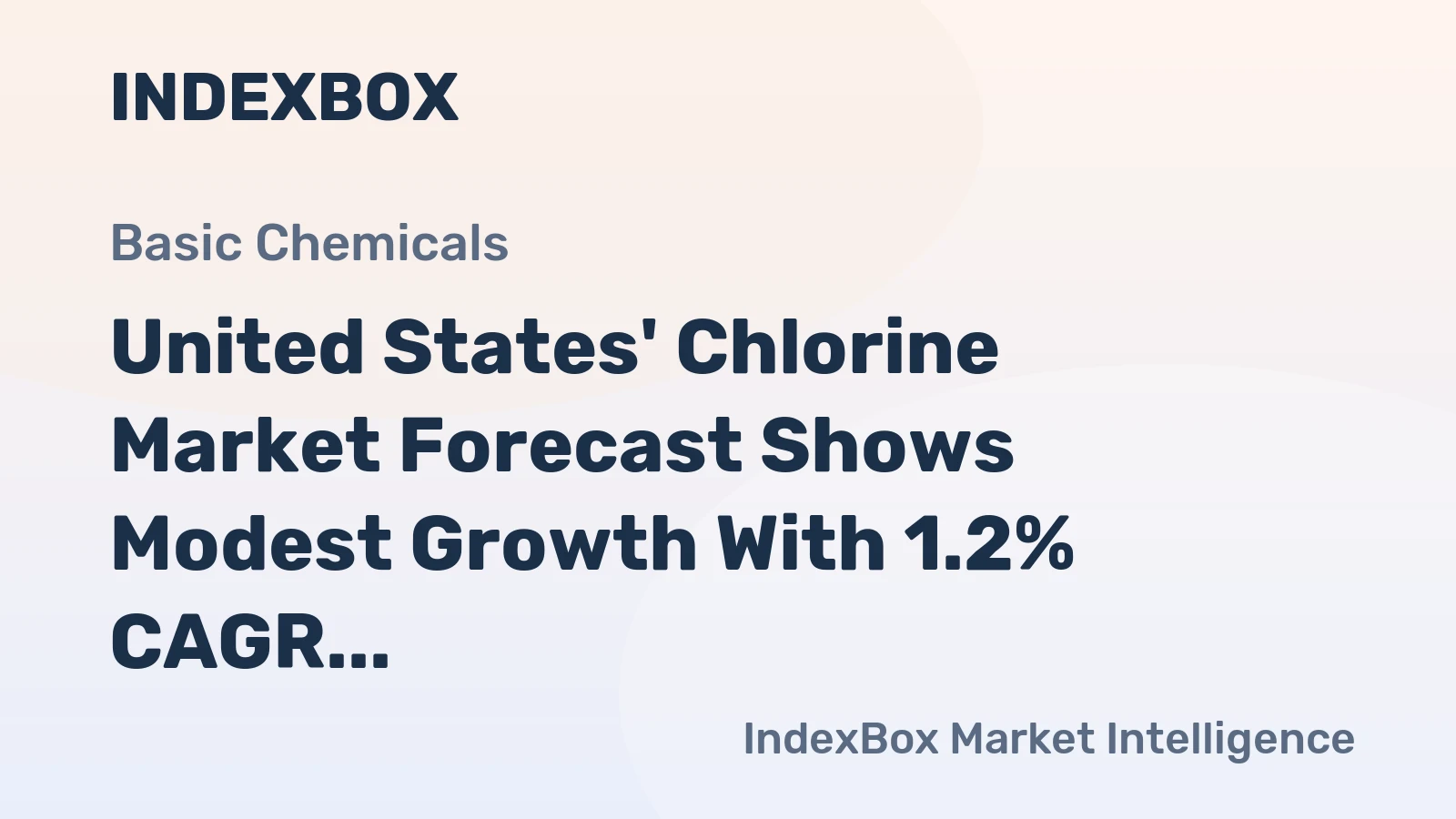 United States' Chlorine Market Forecast Shows Modest Growth With 1.2% CAGR Through 2035