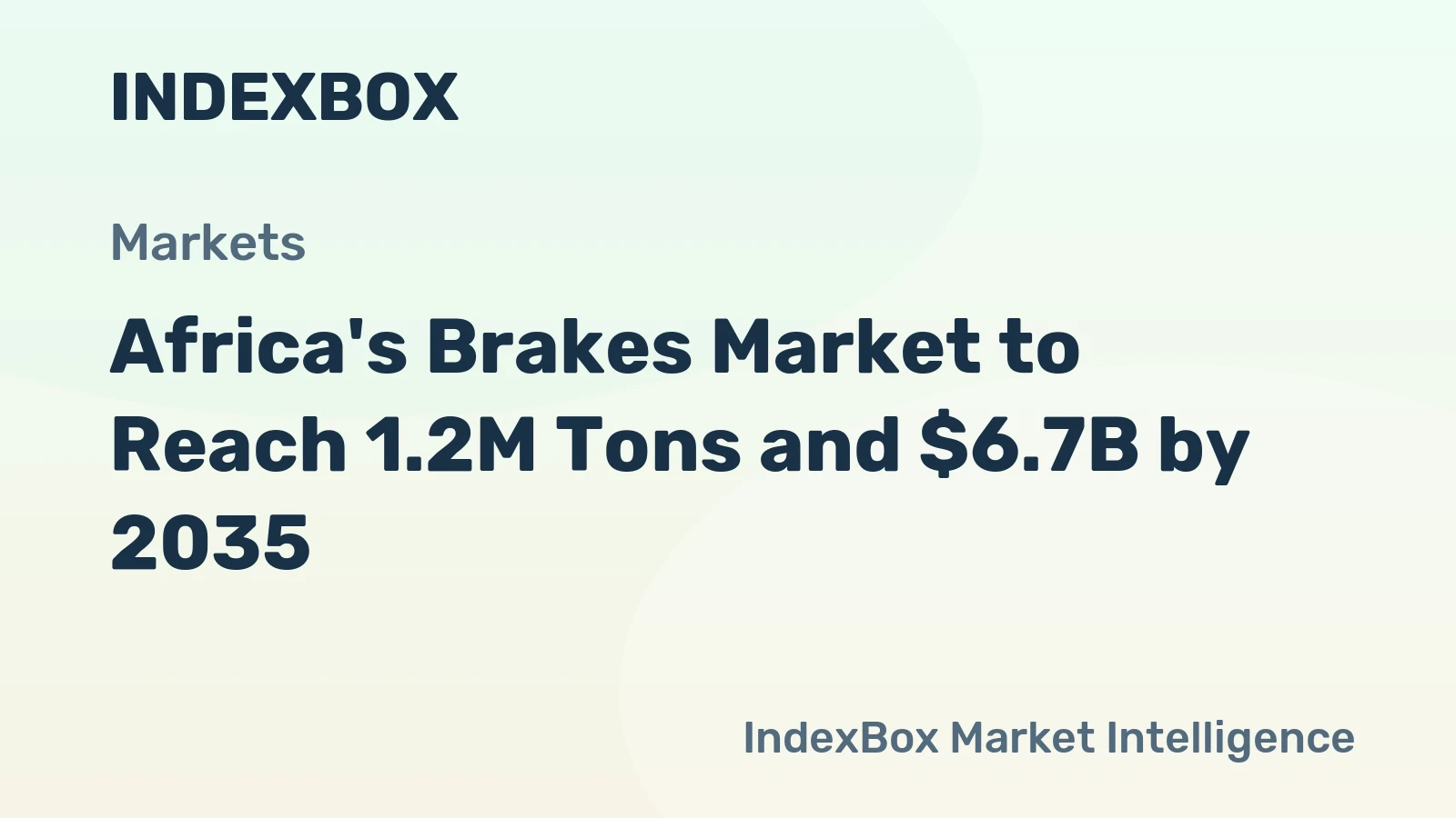 Africa's Brakes Market to Reach 1.2M Tons and $6.7B by 2035