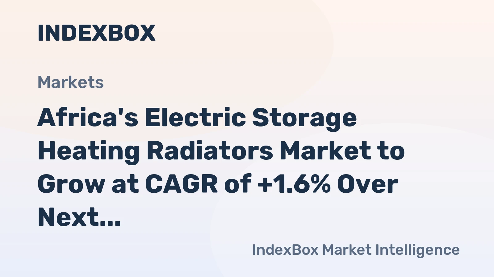 Africa's Electric Storage Heating Radiators Market to Grow at CAGR of +1.6% Over Next Decade