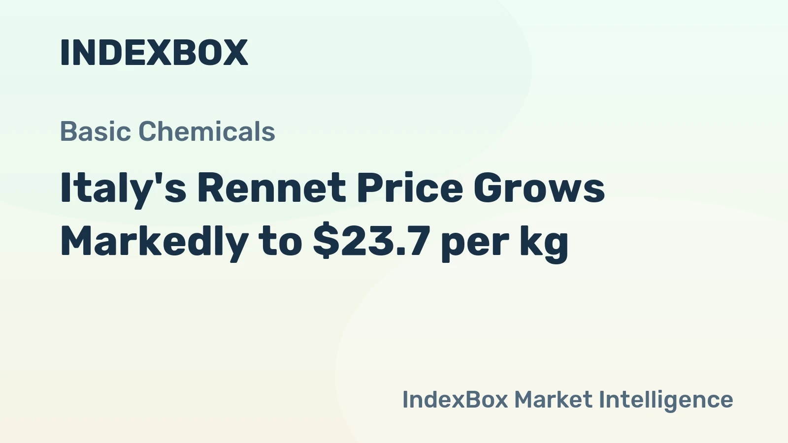 Italy's Rennet Price Grows Markedly to $23.7 per kg