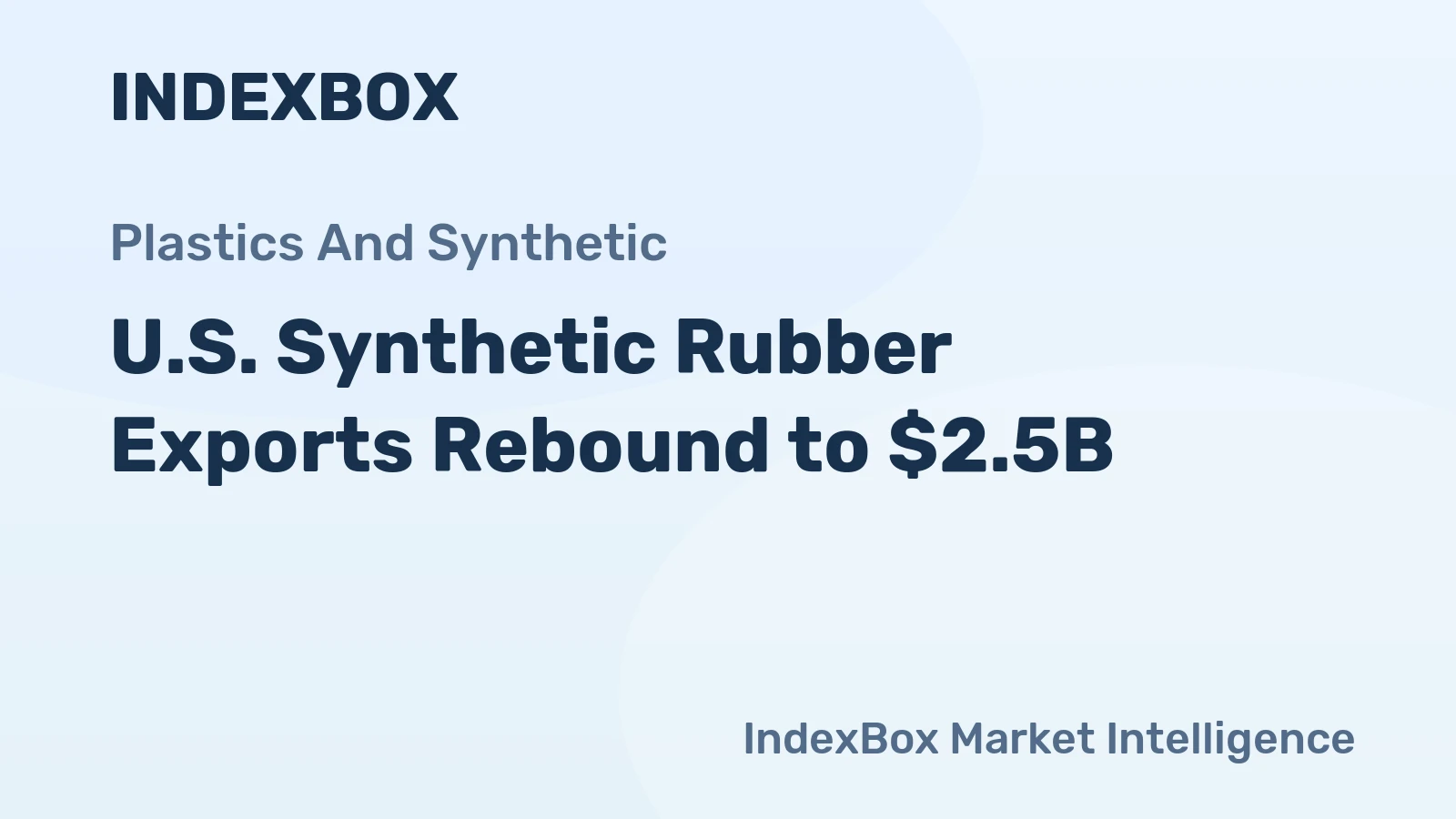 U.S. Synthetic Rubber Exports Rebound to $2.5B