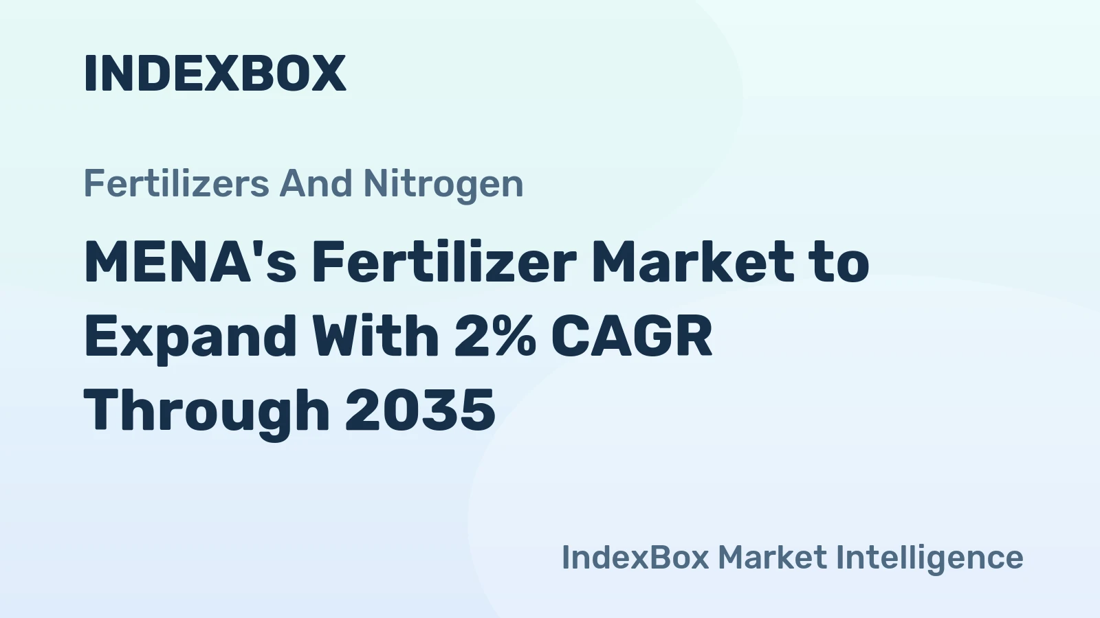 MENA's Fertilizer Market to Expand With 2% CAGR Through 2035