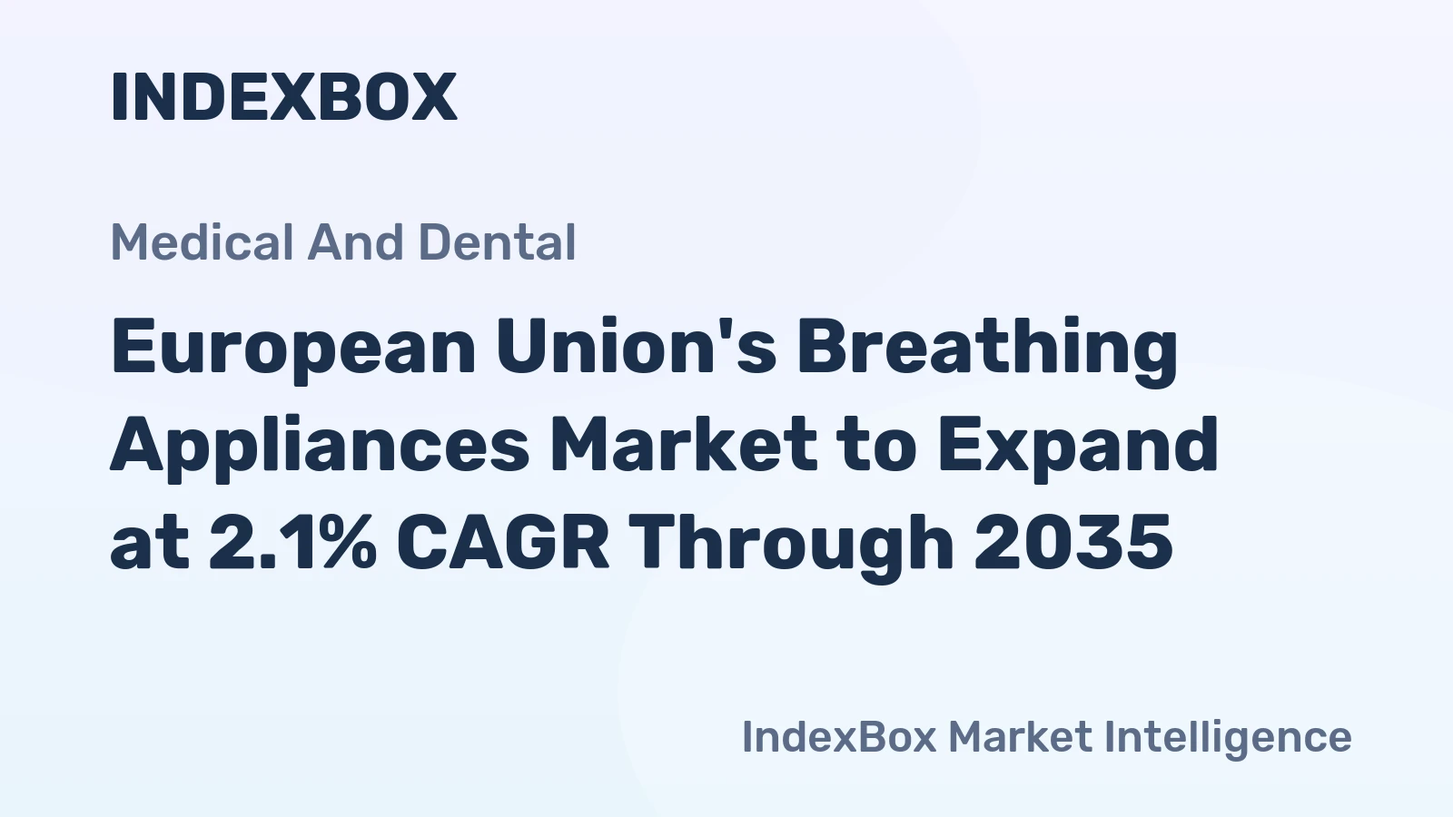 European Union's Breathing Appliances Market to Expand at 2.1% CAGR Through 2035