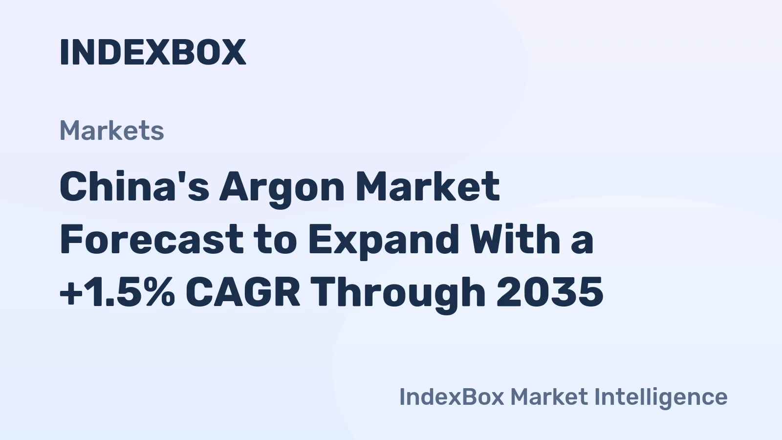 China's Argon Market Forecast to Expand With a +1.5% CAGR Through 2035