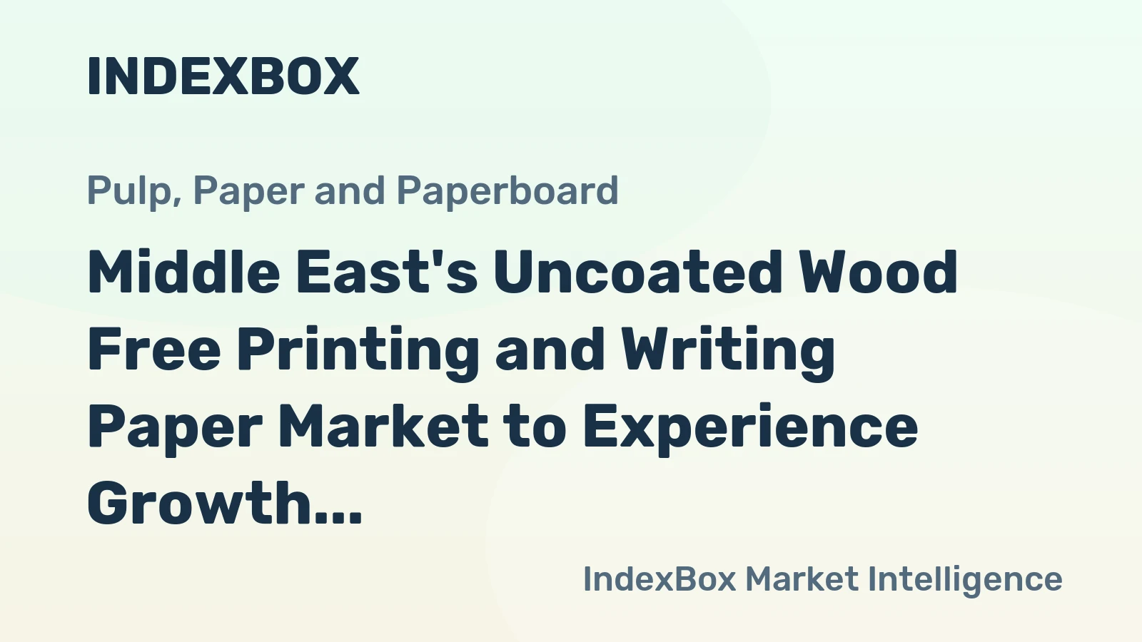Middle East's Uncoated Wood Free Printing and Writing Paper Market to Experience Growth with CAGR of +1.3% from 2024 to 2035
