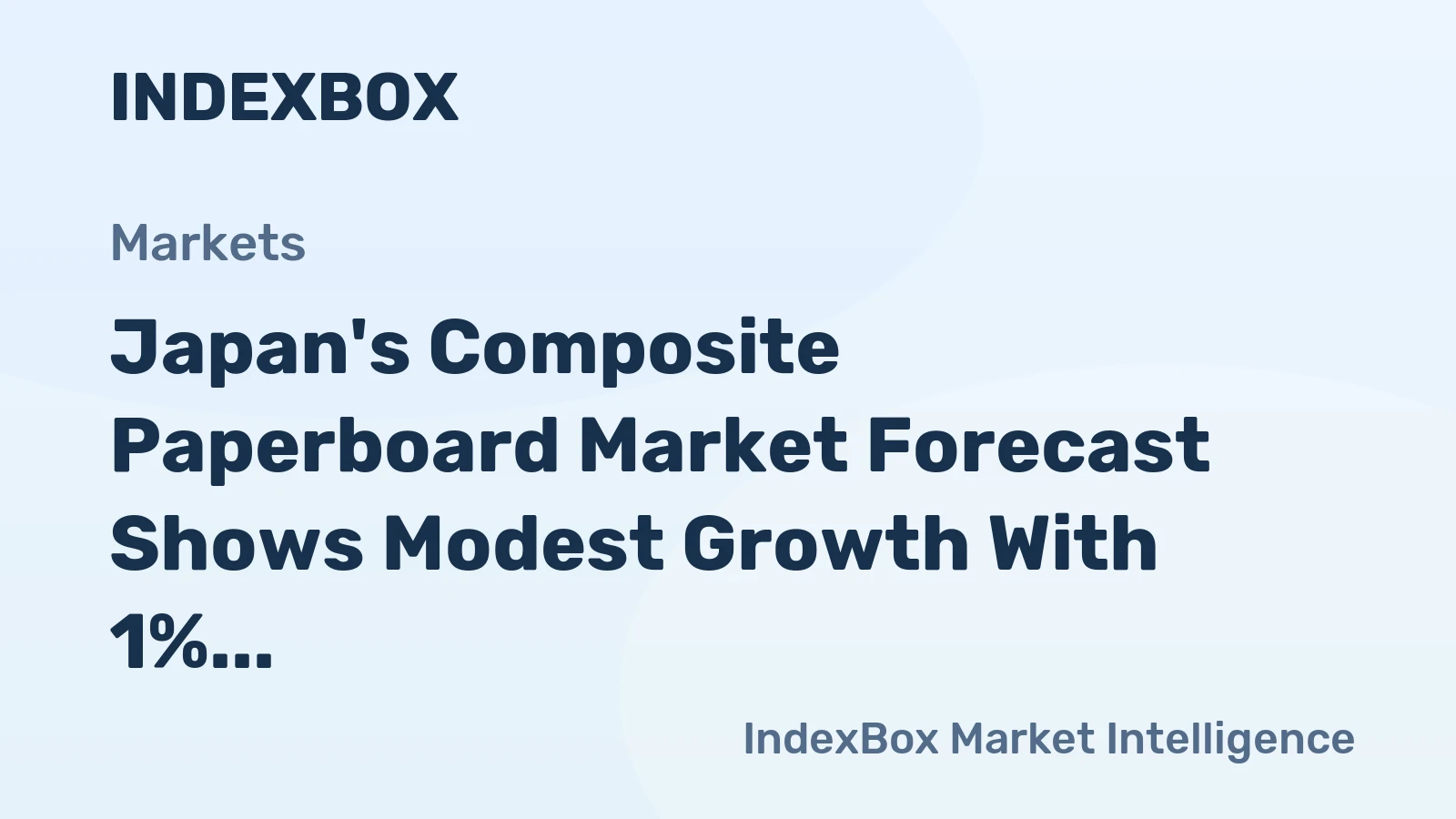 Japan's Composite Paperboard Market Forecast Shows Modest Growth With 1% Value CAGR Through 2035
