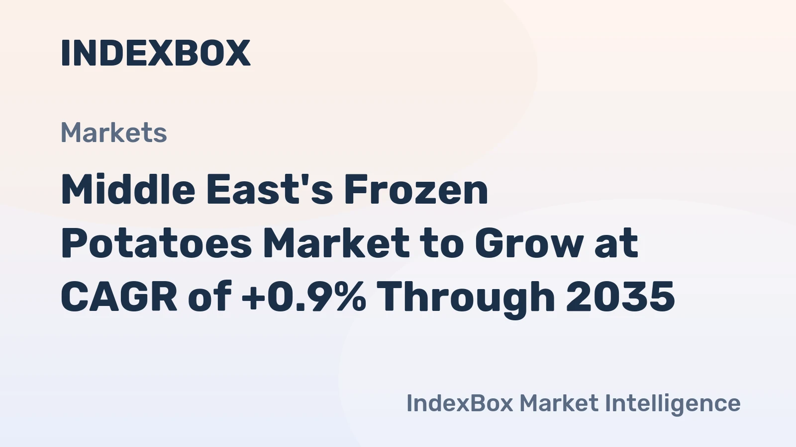 Middle East's Frozen Potatoes Market to Grow at CAGR of +0.9% Through 2035