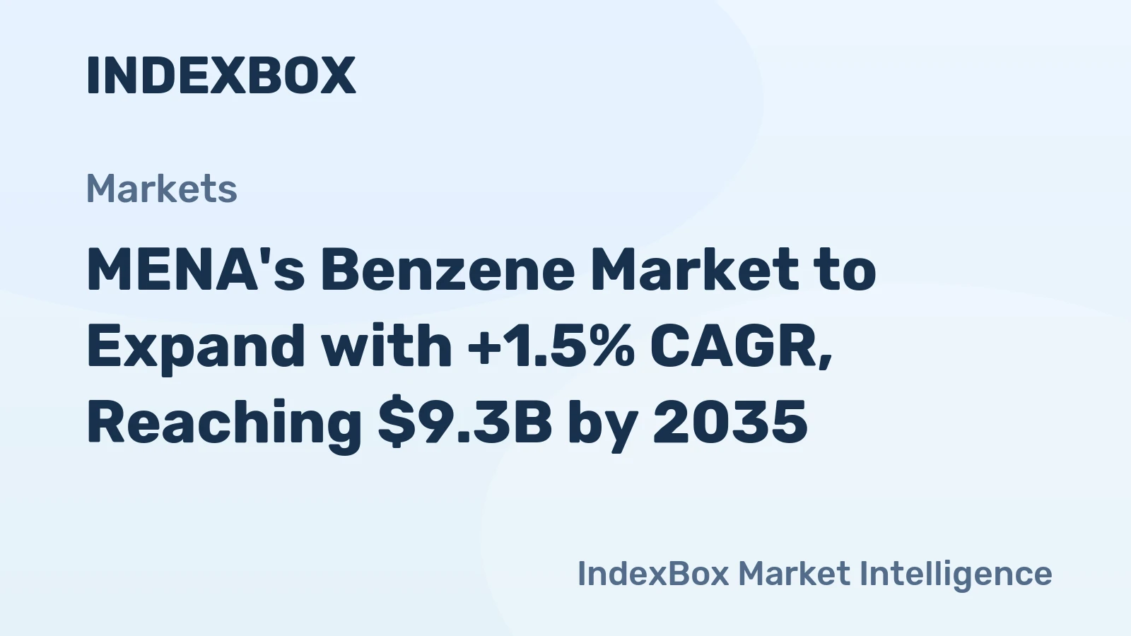 MENA's Benzene Market to Expand with +1.5% CAGR, Reaching $9.3B by 2035