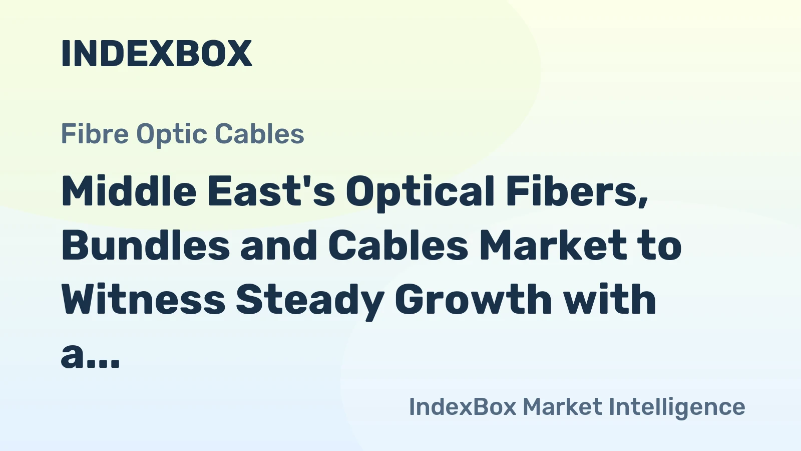 Middle East's Optical Fibers, Bundles and Cables Market to Witness Steady Growth with a CAGR of +1.6% from 2024 to 2035