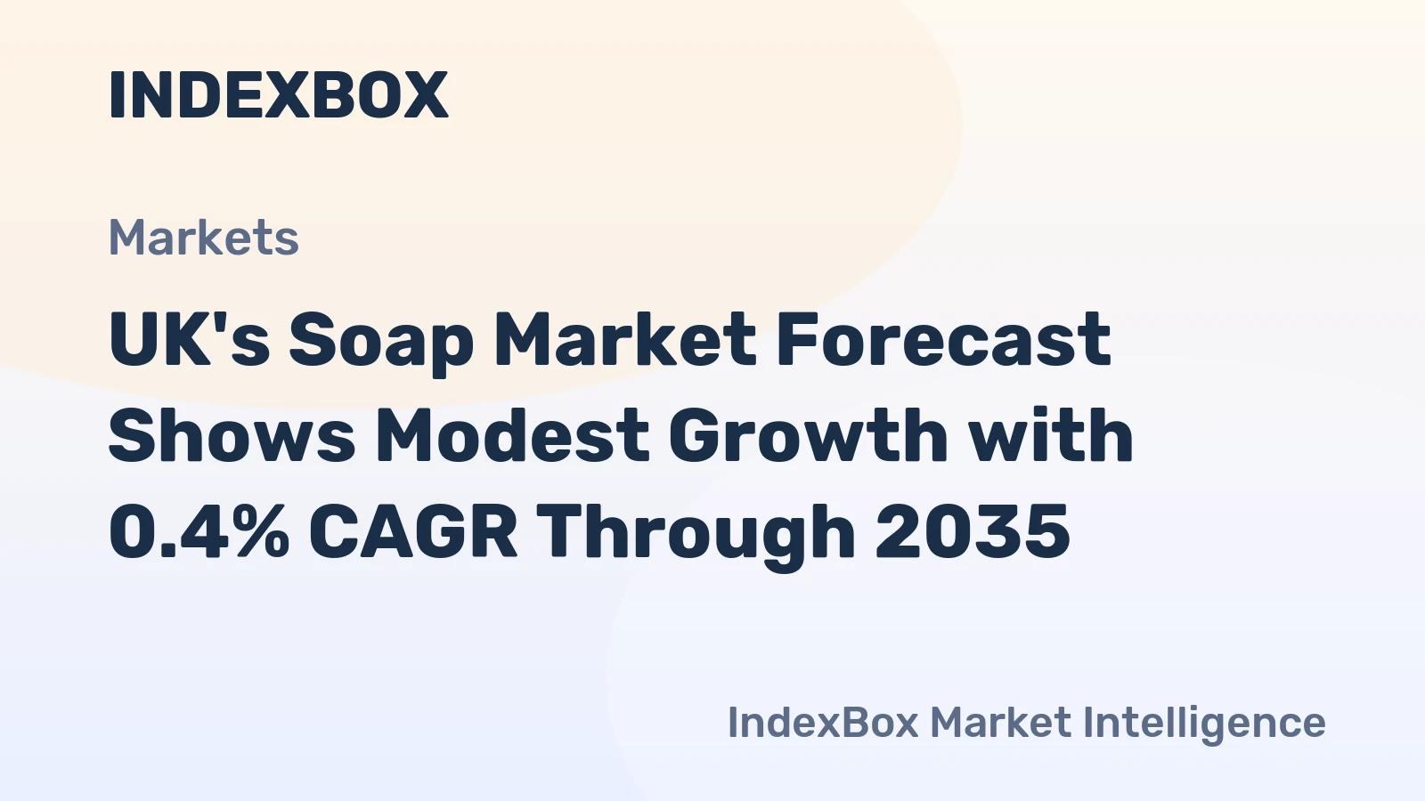 UK's Soap Market Forecast Shows Modest Growth with 0.4% CAGR Through 2035