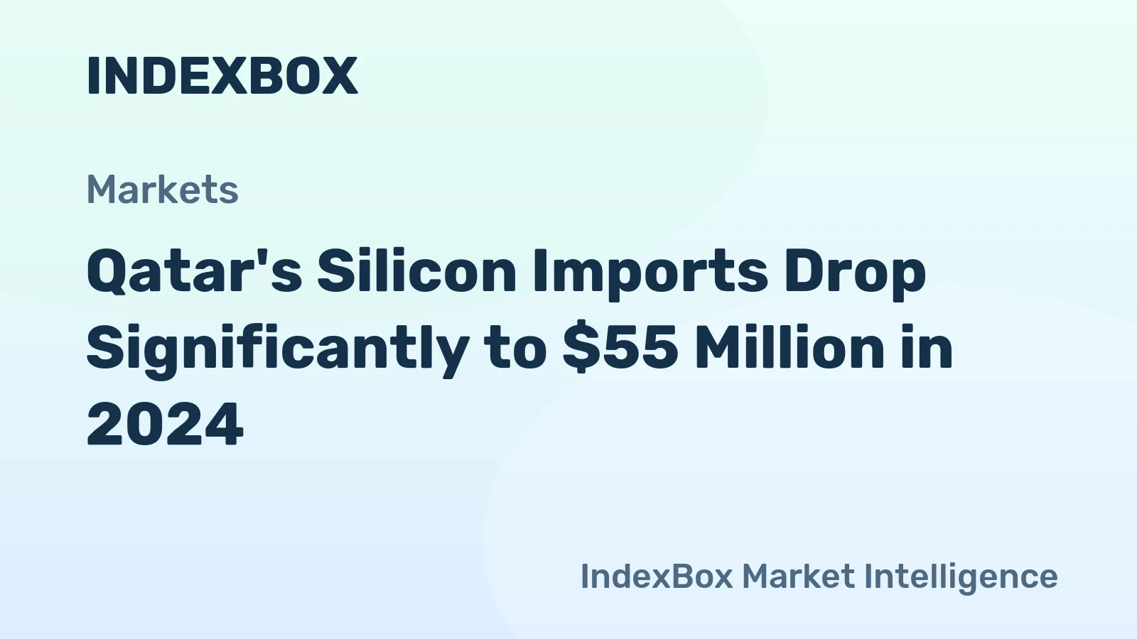 Qatar's Silicon Imports Drop Significantly to $55 Million in 2024