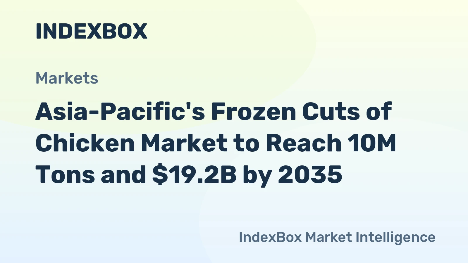 Asia-Pacific's Frozen Cuts of Chicken Market to Reach 10M Tons and $19.2B by 2035