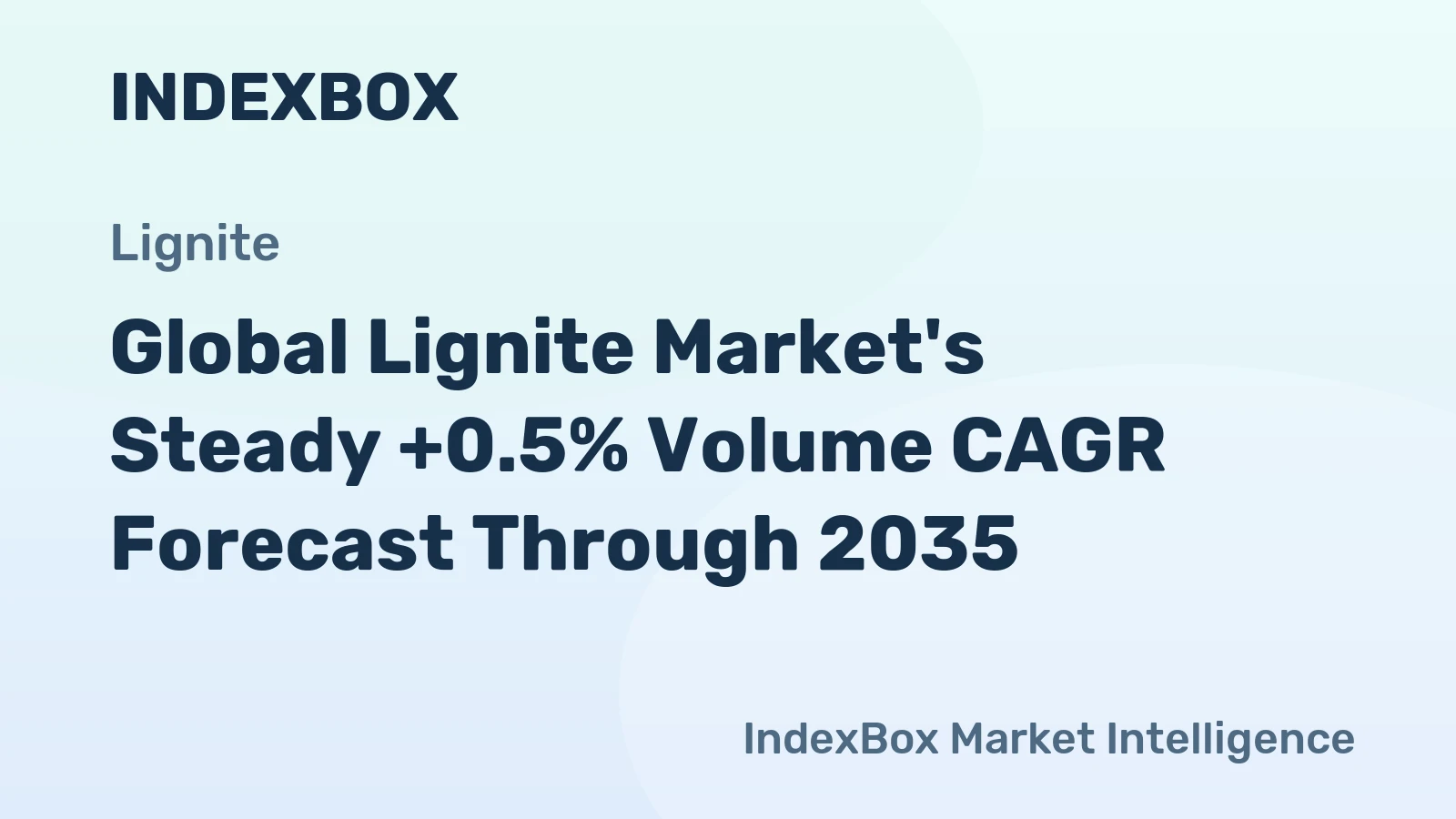 Global Lignite Market's Steady +0.5% Volume CAGR Forecast Through 2035